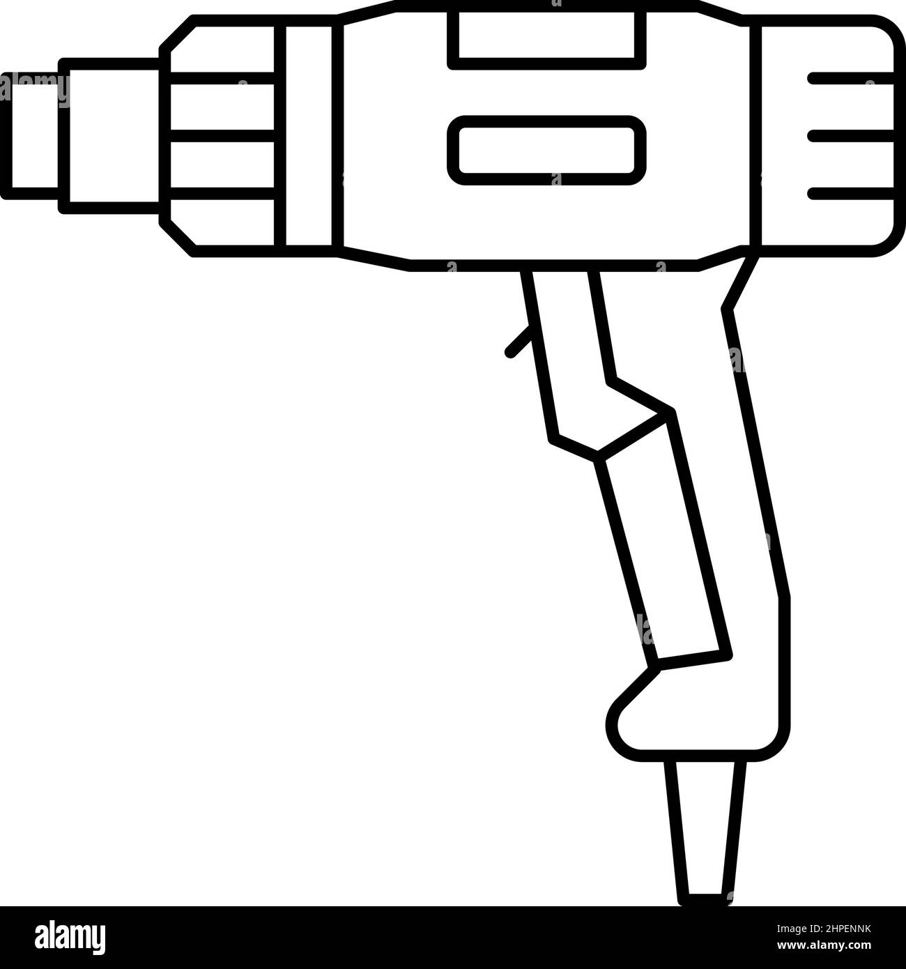 heat gun tool line icon vector illustration Stock Vector Image & Art ...