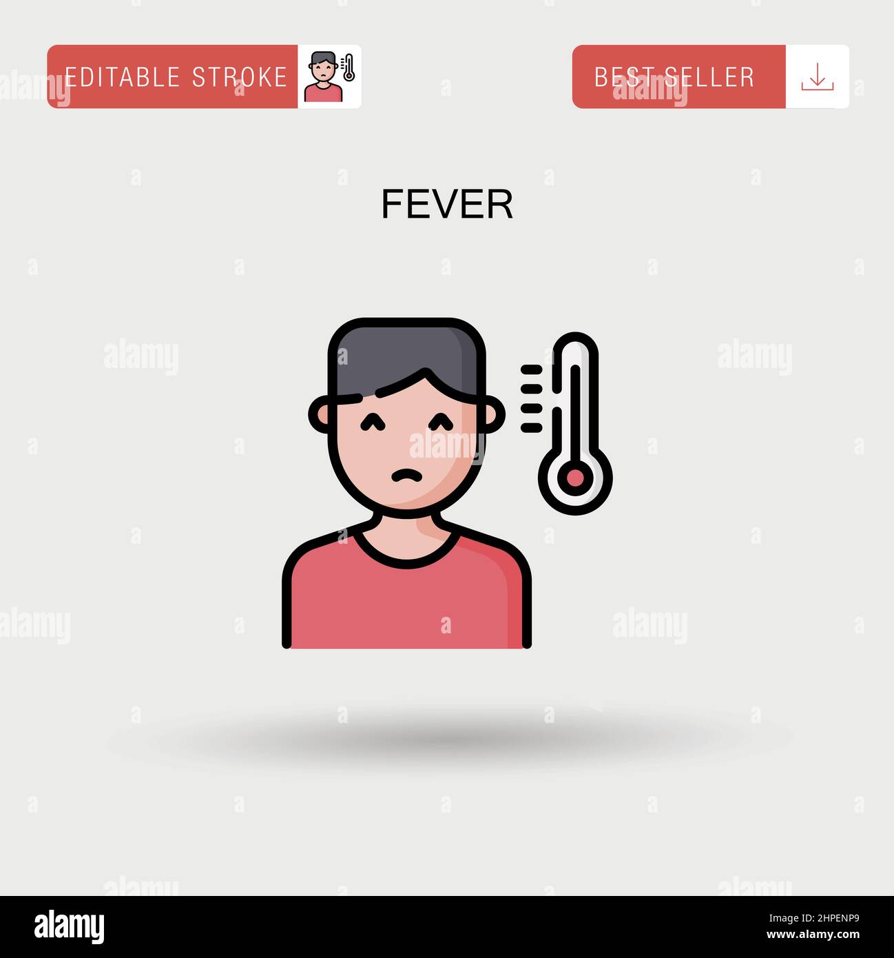 Fever Simple vector icon Stock Vector Image & Art - Alamy