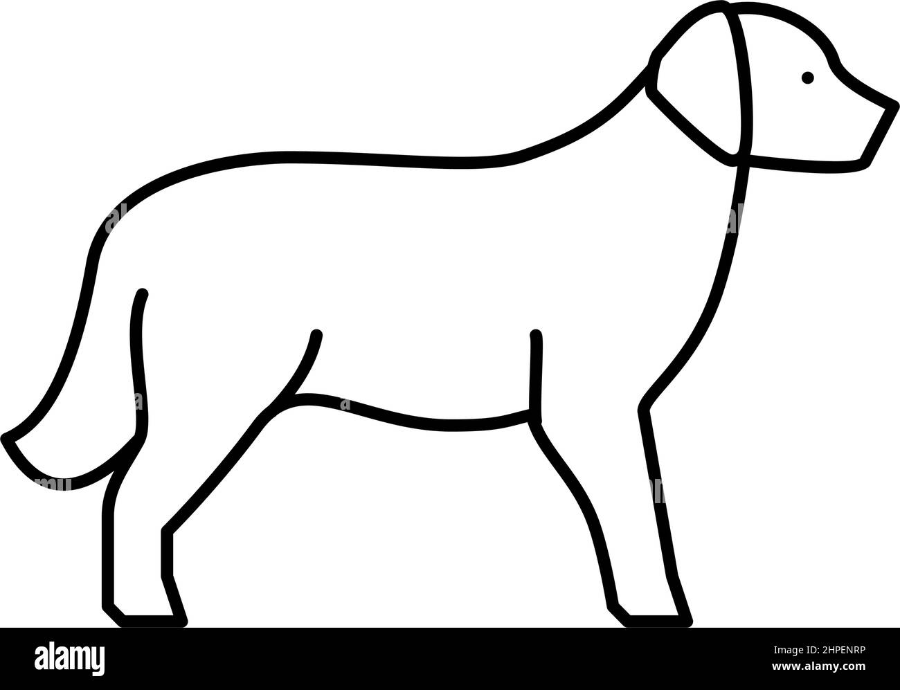 golden retriever dog line icon vector illustration Stock Vector Image ...