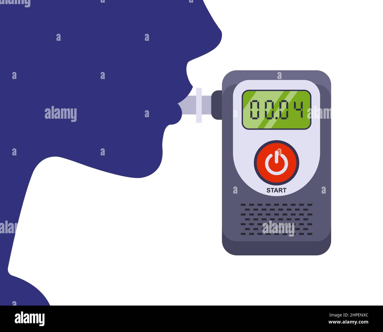 Alcohol breath testing device Stock Vector Images - Alamy