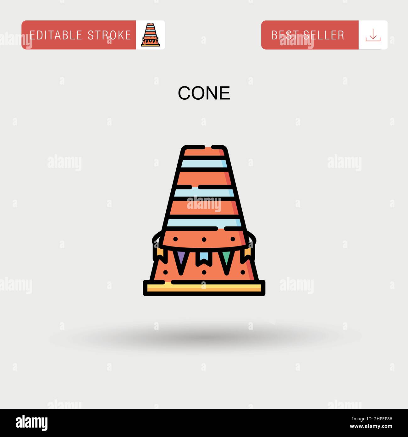 Cone Simple vector icon Stock Vector Image & Art - Alamy