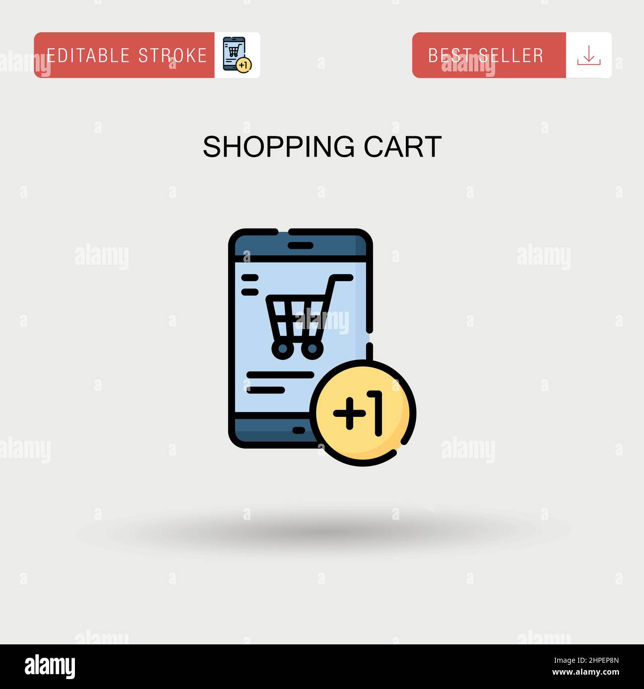 Black shopping cart button icon Stock Vector Images - Alamy