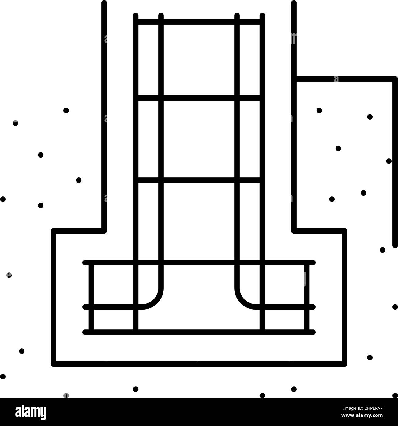 pouring concrete floor line icon vector illustration Stock Vector Image ...
