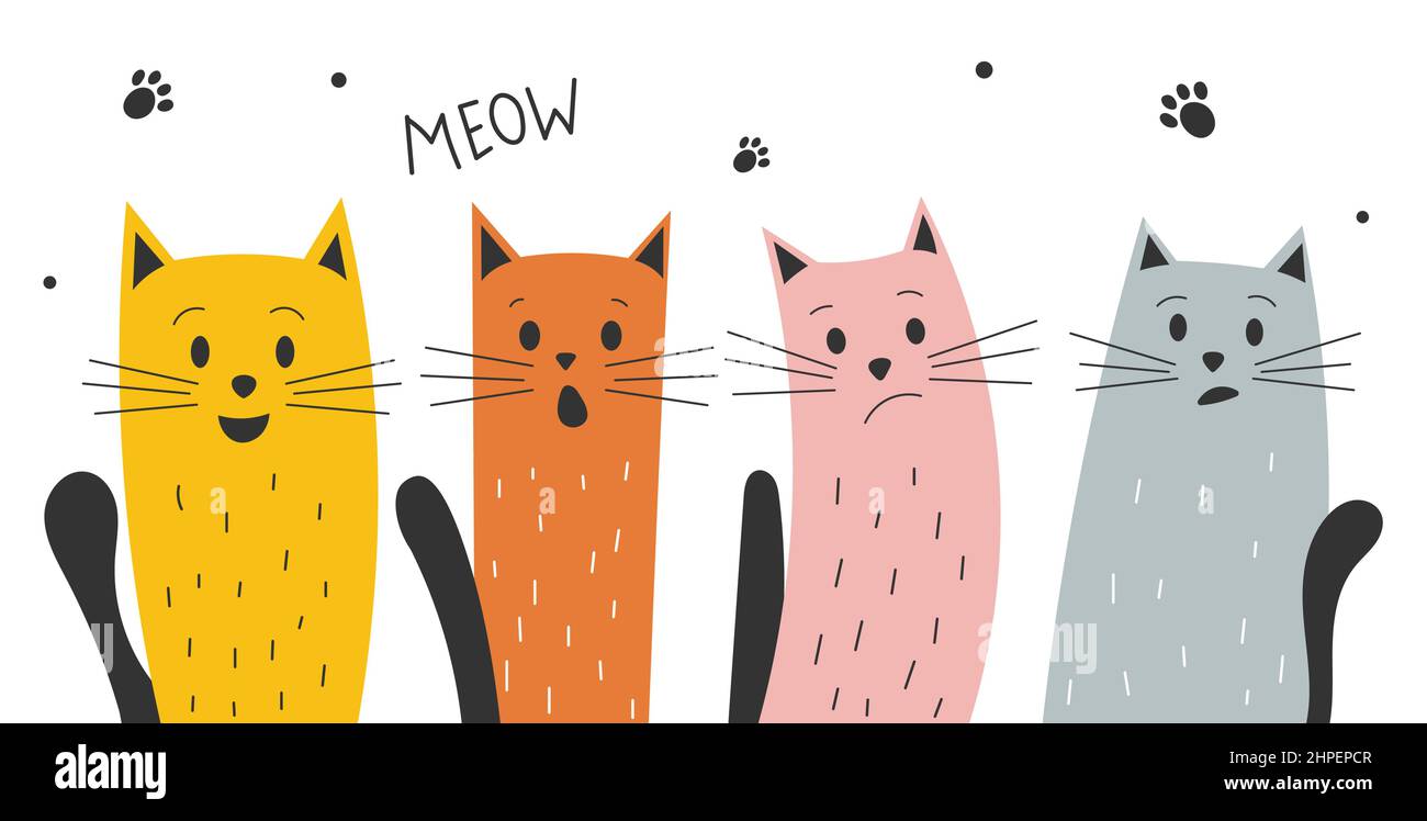 Set of cats Stock Vector Image & Art - Alamy