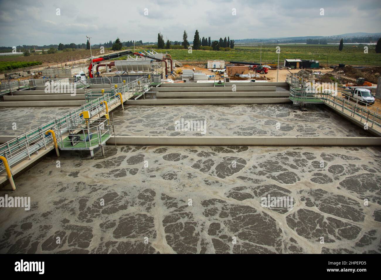 Sewage treatment plant. Purification of water for agriculture Stock ...