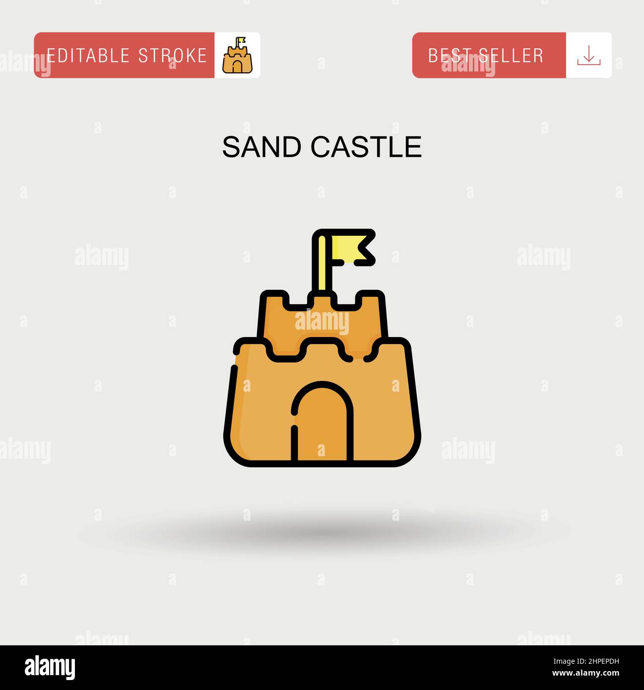Sand castle Simple vector icon Stock Vector Image & Art - Alamy