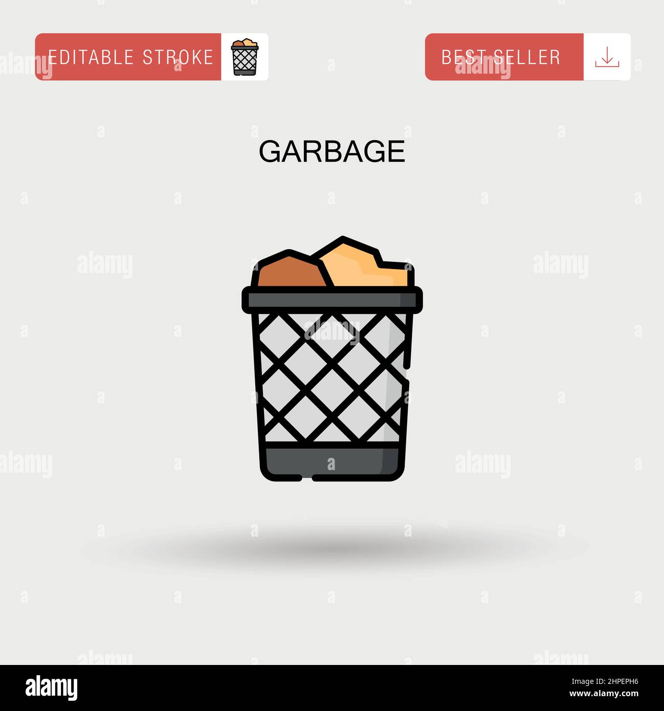 Garbage Simple vector icon Stock Vector Image & Art - Alamy