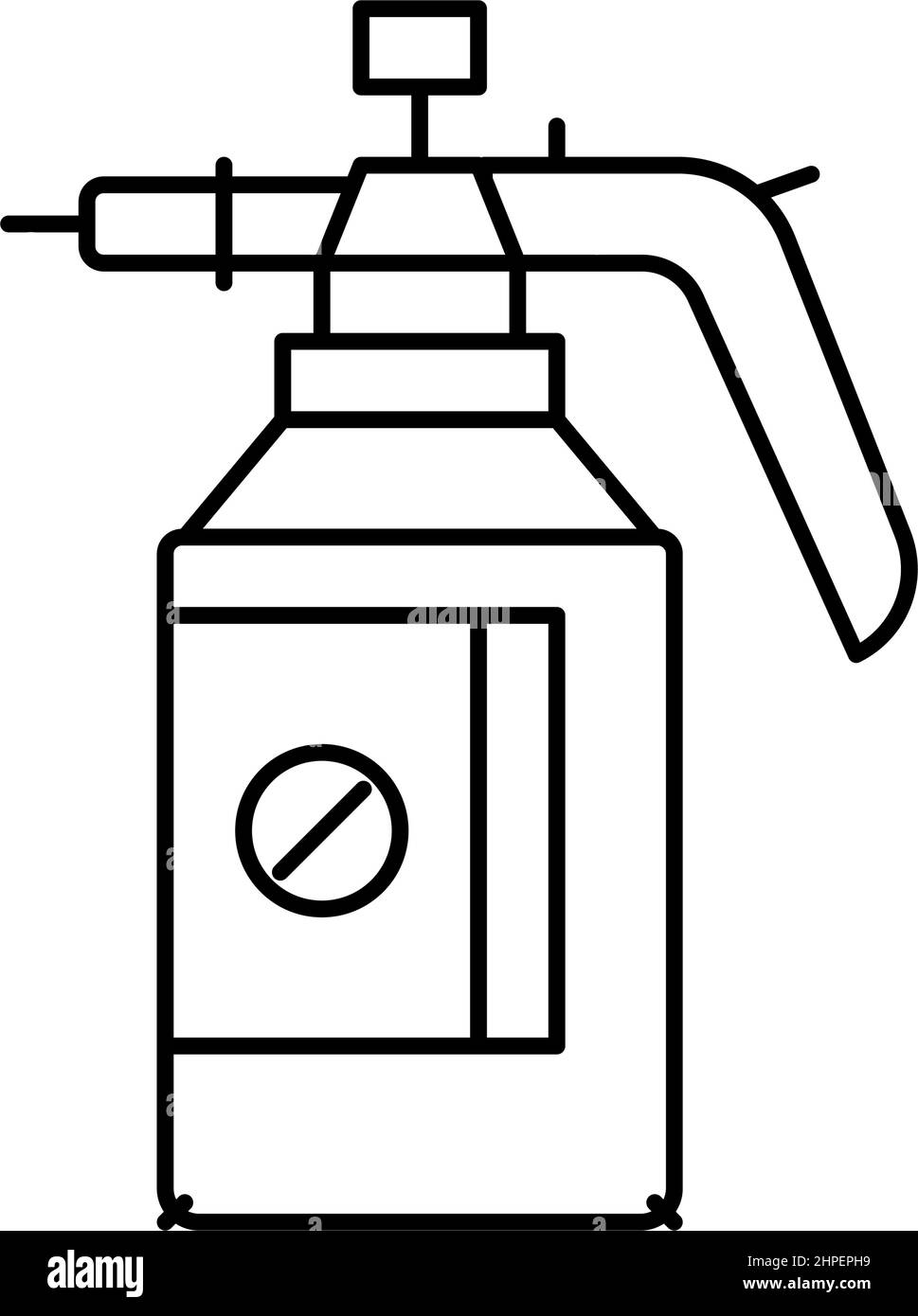 chemical treatment gardening line icon vector illustration Stock Vector ...