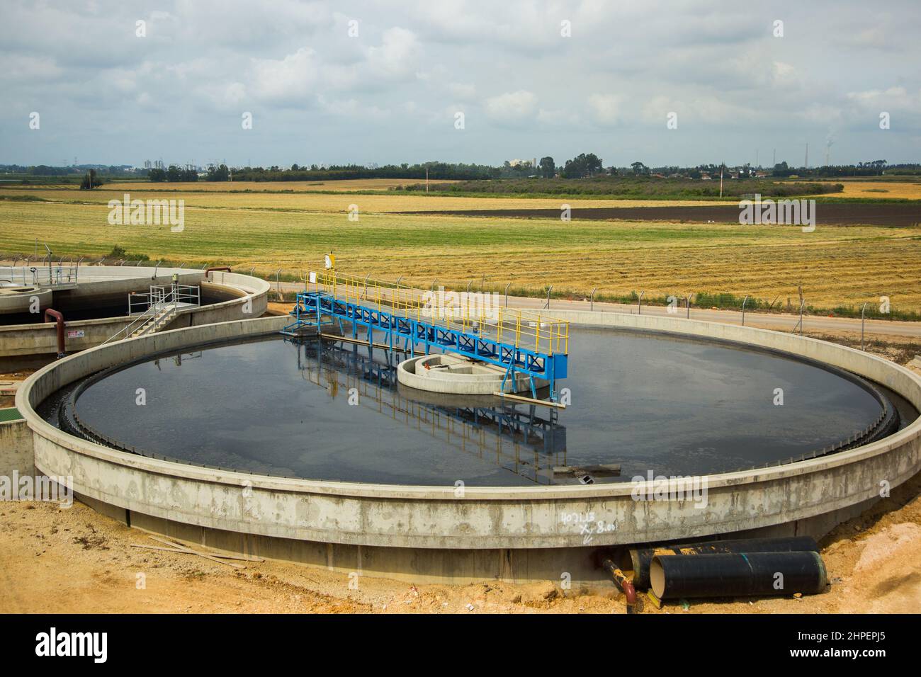 Sewage treatment plant. Purification of water for agriculture Stock ...
