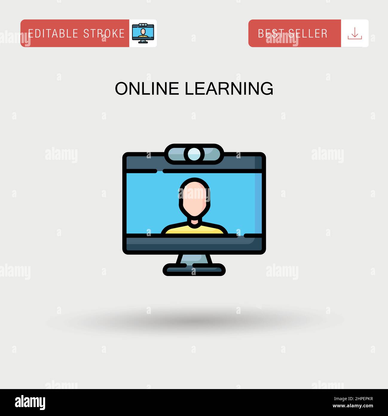 Online learning Simple vector icon Stock Vector Image & Art - Alamy