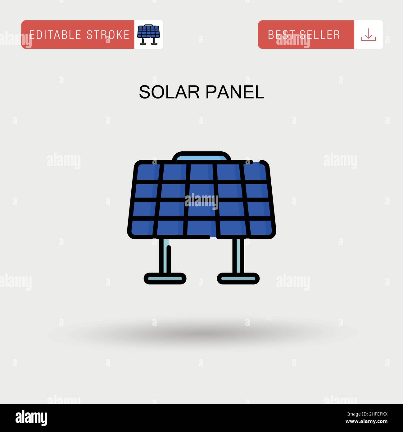 Solar panel Simple vector icon Stock Vector Image & Art - Alamy
