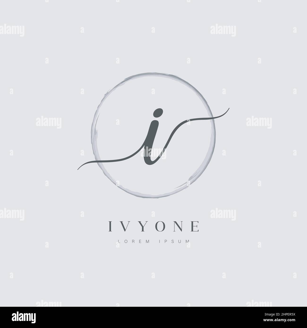 Letter i elegant logo Black and White Stock Photos & Images - Alamy