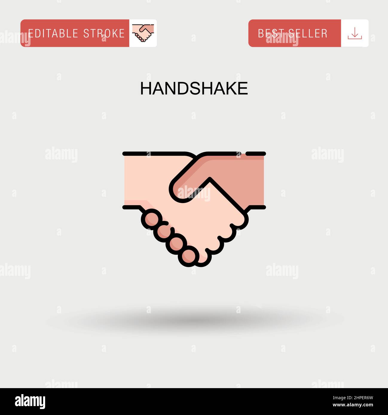 Handshake Simple vector icon Stock Vector Image & Art - Alamy