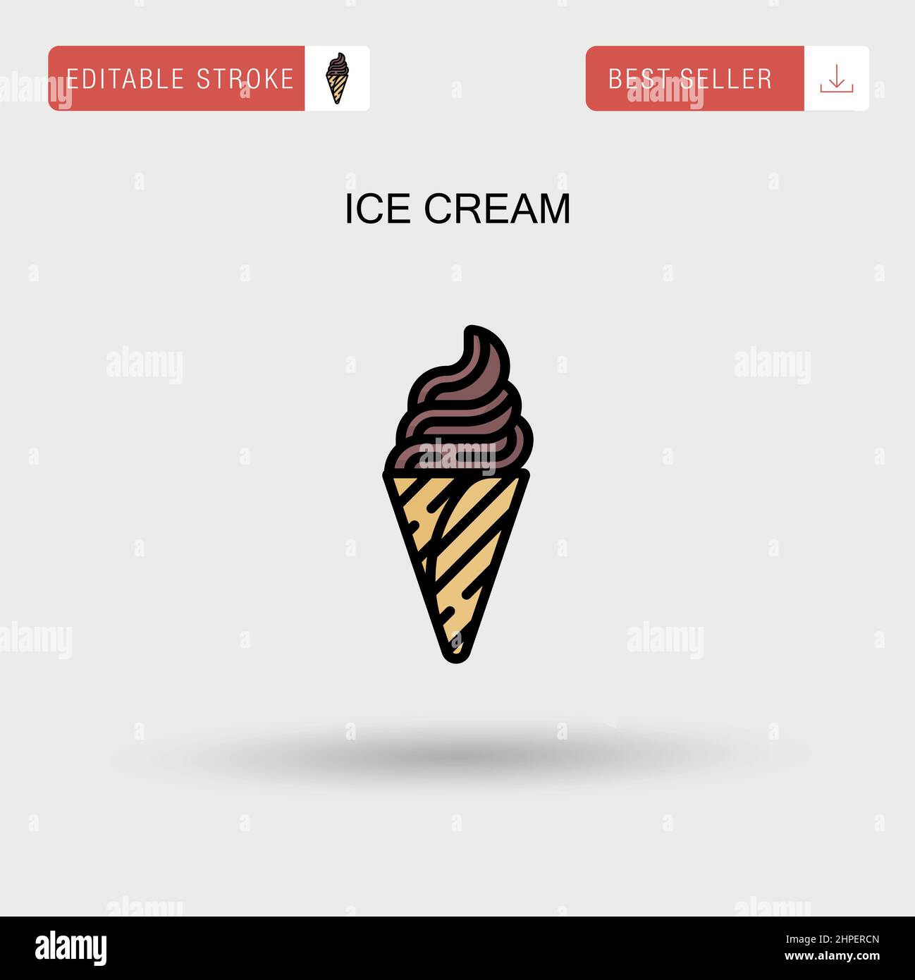 Ice cream Simple vector icon Stock Vector Image & Art - Alamy