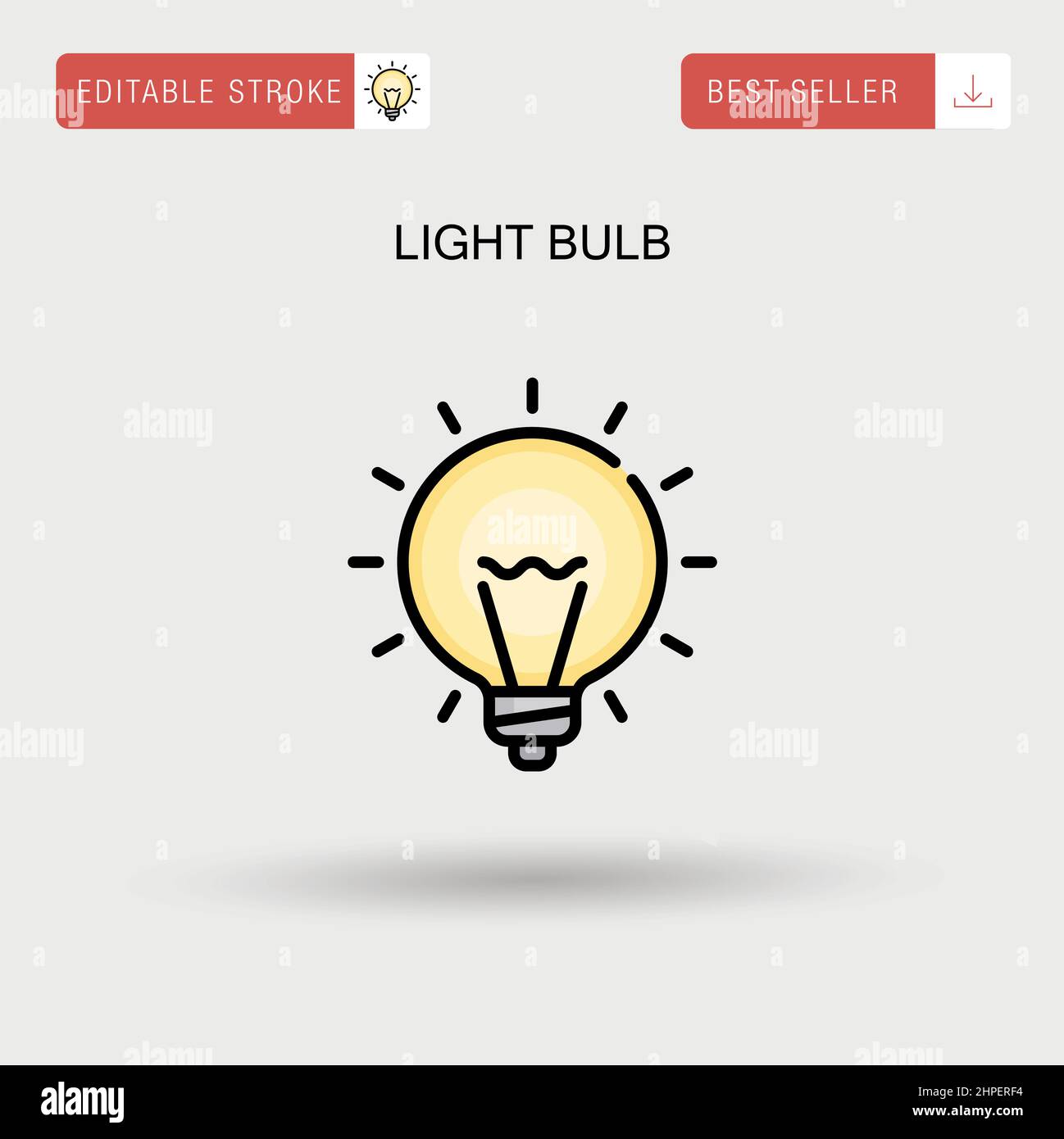 Light bulb Simple vector icon Stock Vector Image & Art - Alamy