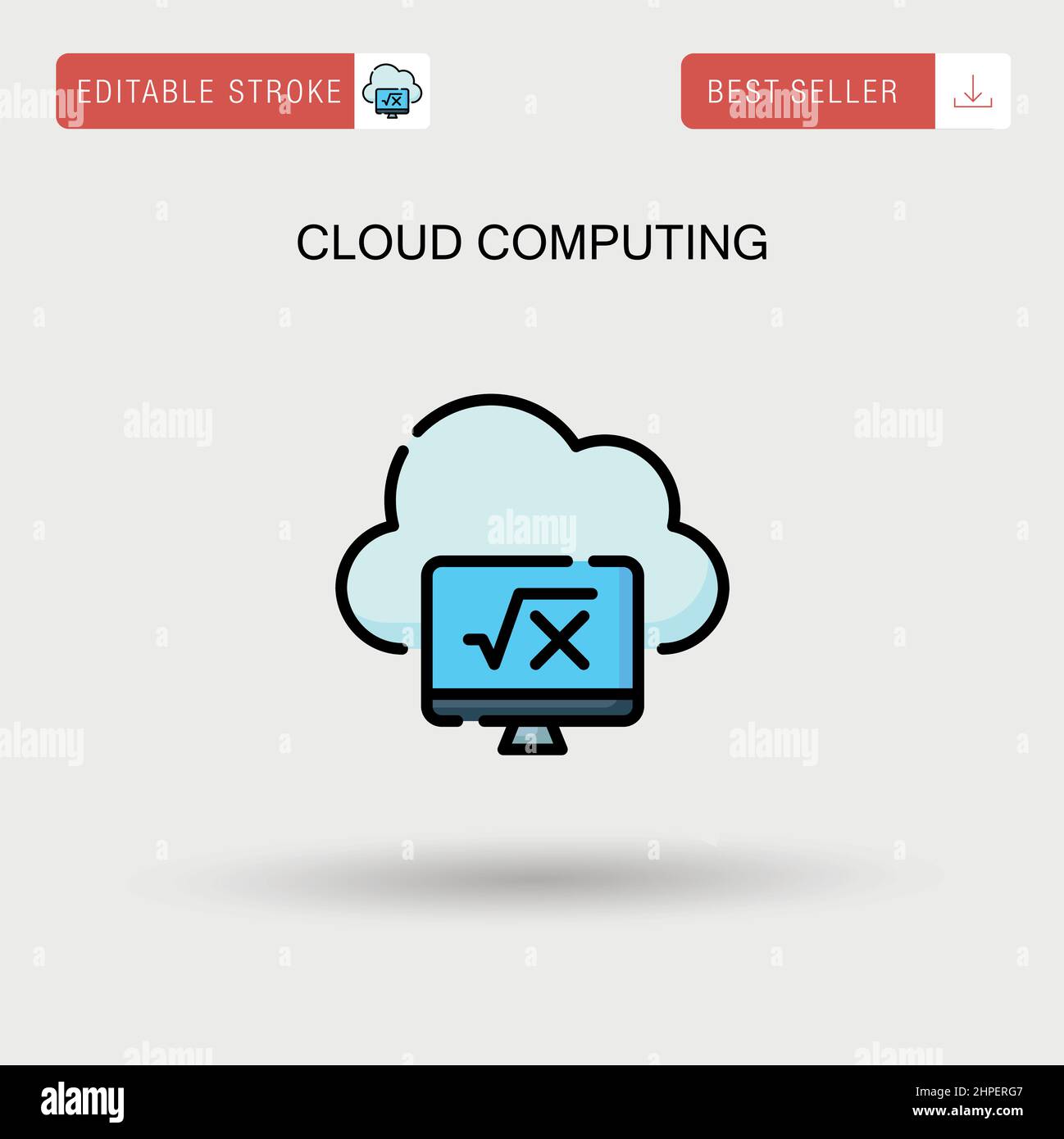 Cloud computing Simple vector icon Stock Vector Image & Art - Alamy