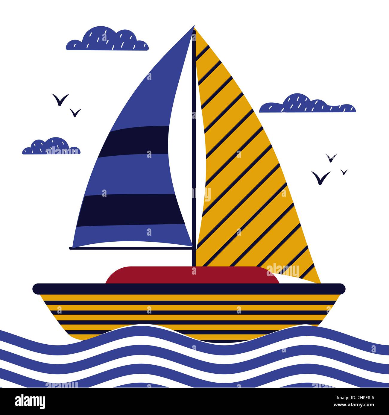 Ship On Water Stock Vector Image Art Alamy ship-on-water-stock-vector-image-art-alamy