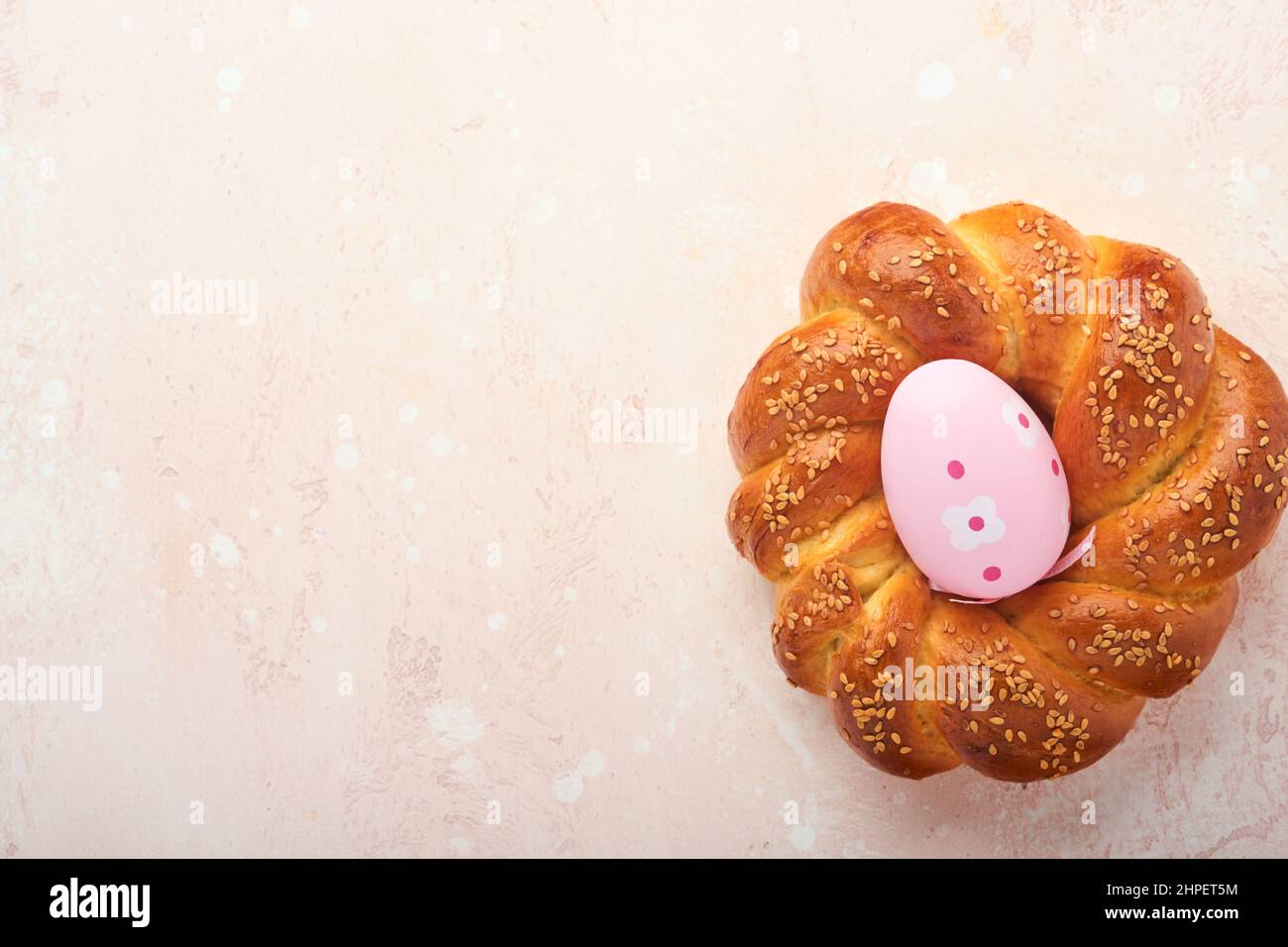 Spanish Easter cake. Traditional mona de pascua typical in Spain with ...