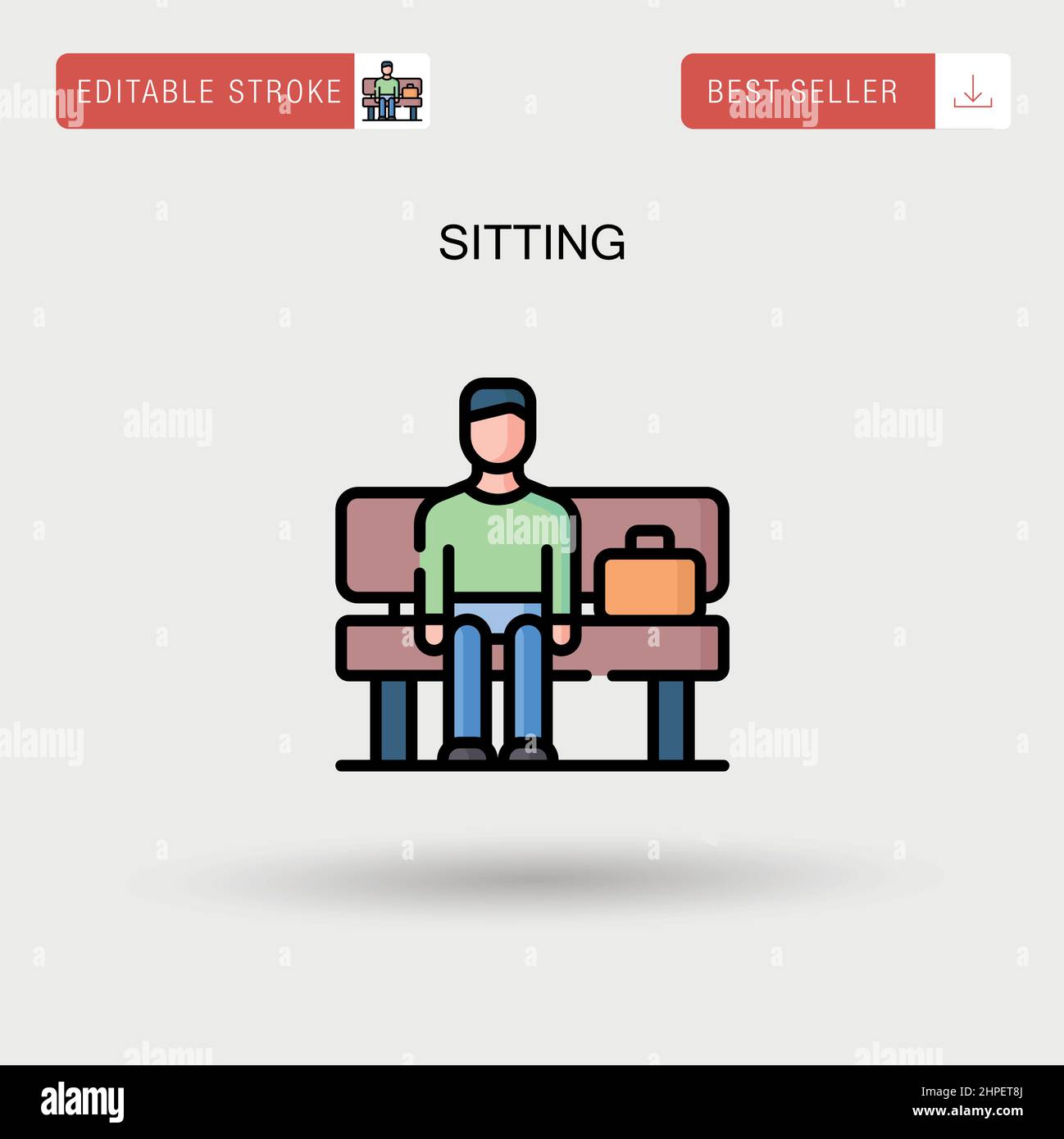 Sitting Simple vector icon Stock Vector Image & Art - Alamy