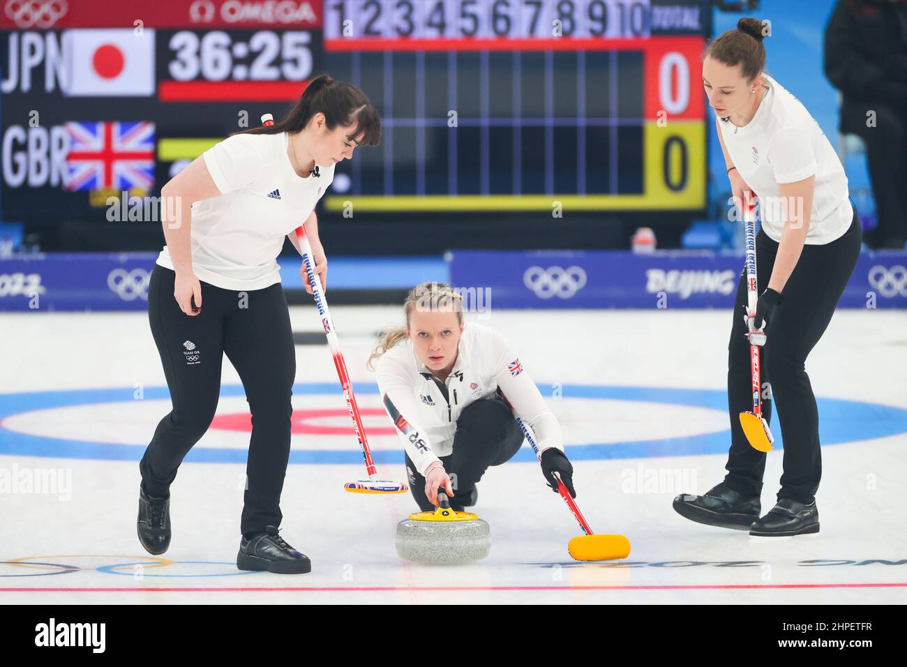 Beijing, China. 20th Feb, 2022. (L - R) Hailey Duff, Vicky Wright ...
