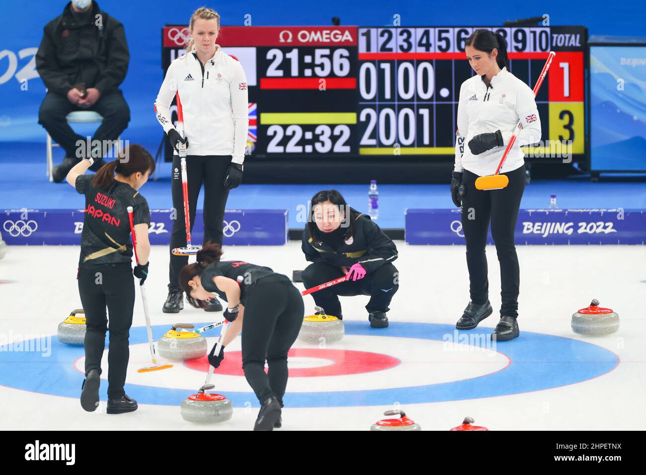 (L-R) Vicky Wright (GBR), Satsuki Fujisawa (JPN), Eve Muirhead (GBR ...