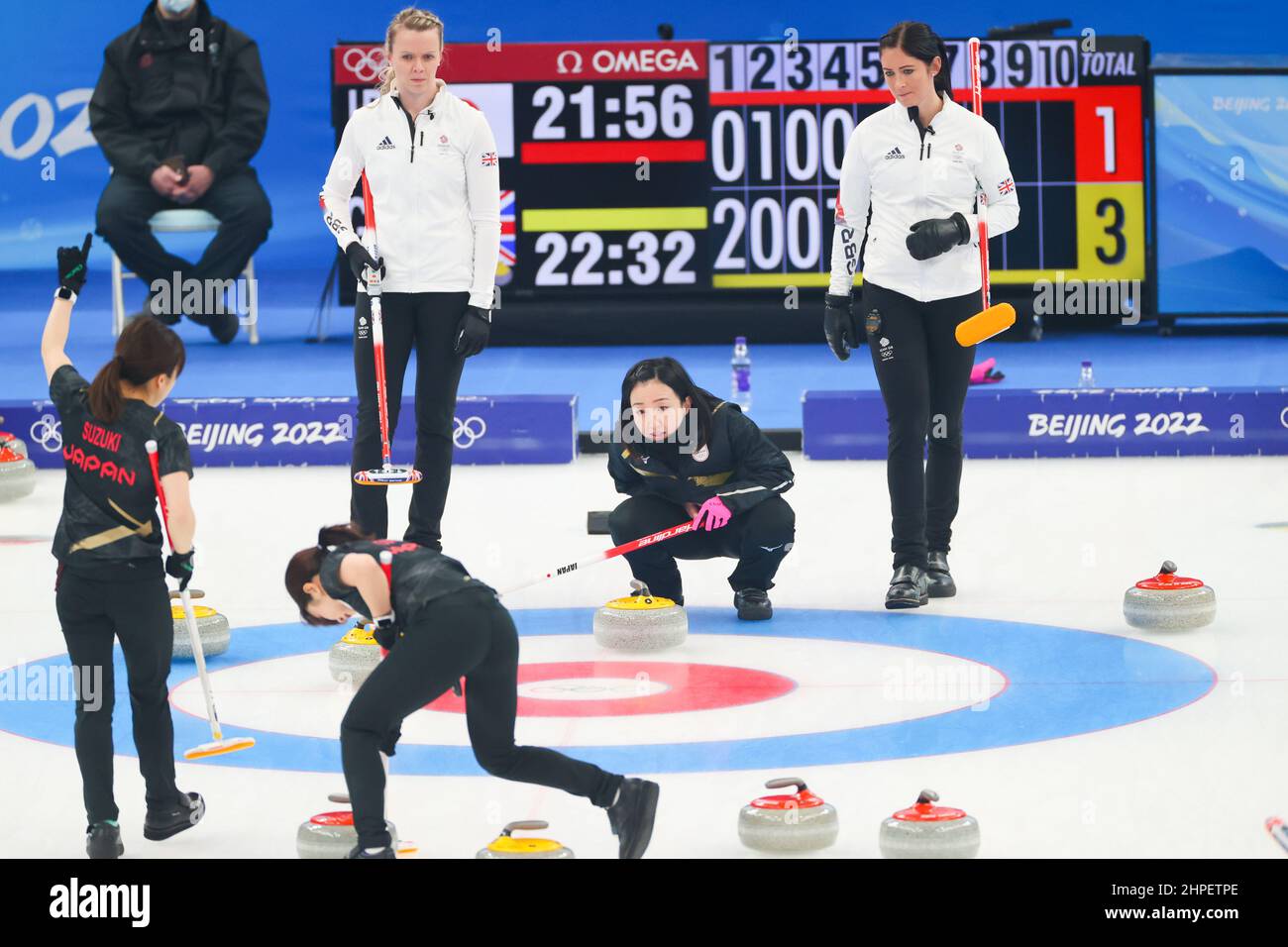 (L-R) Vicky Wright (GBR), Satsuki Fujisawa (JPN), Eve Muirhead (GBR ...