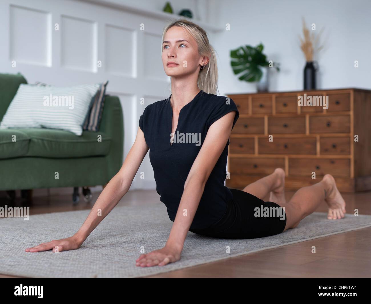 Beautiful young woman arching back hi-res stock photography and images ...