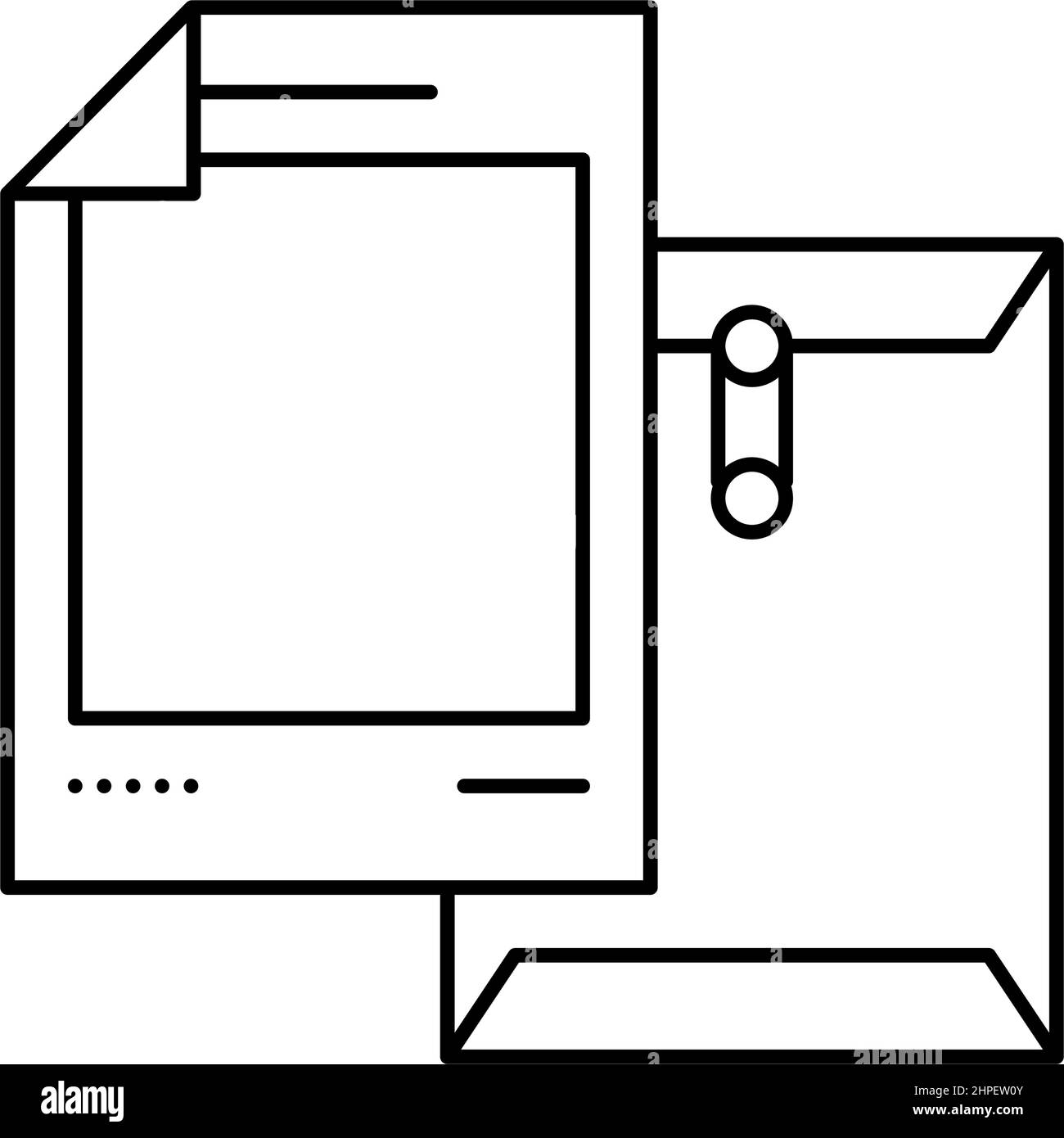 bond paper list line icon vector illustration Stock Vector Image & Art ...