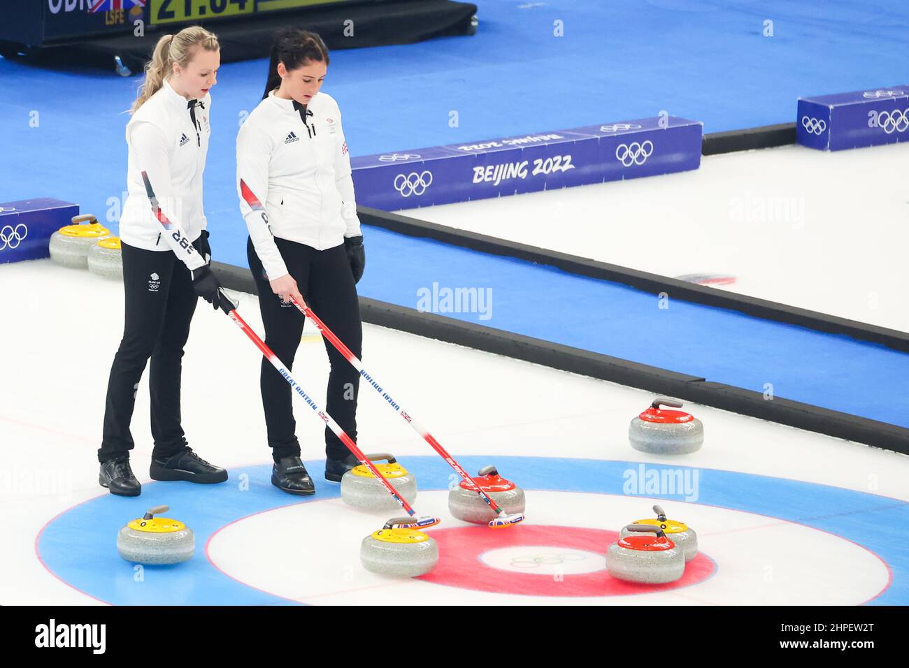 Beijing, China. 20th Feb, 2022. (L-R) Vicky Wright, Eve Muirhead (GBR) Curling : Women's Final ...