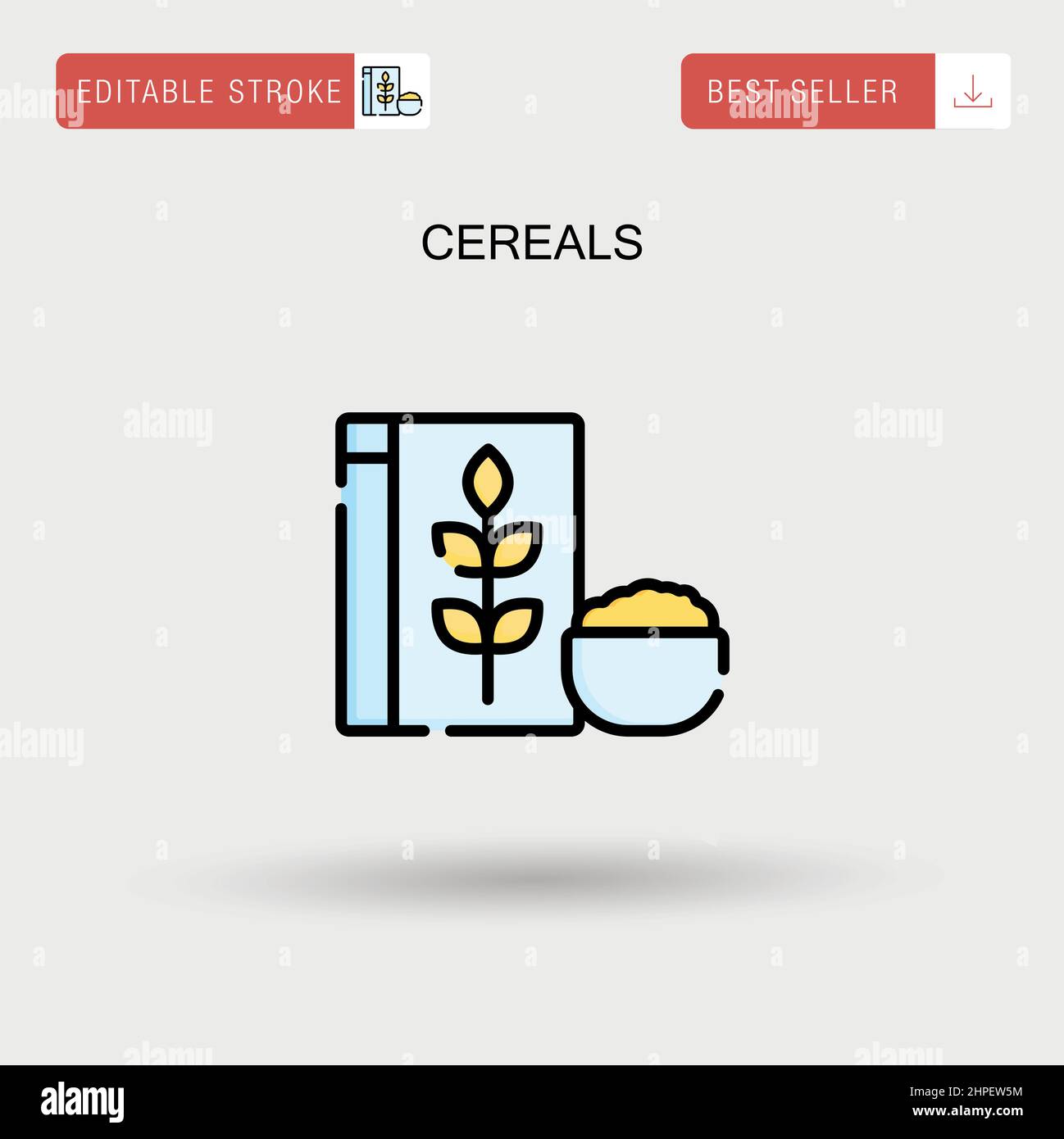 Cereals Simple vector icon Stock Vector Image & Art - Alamy