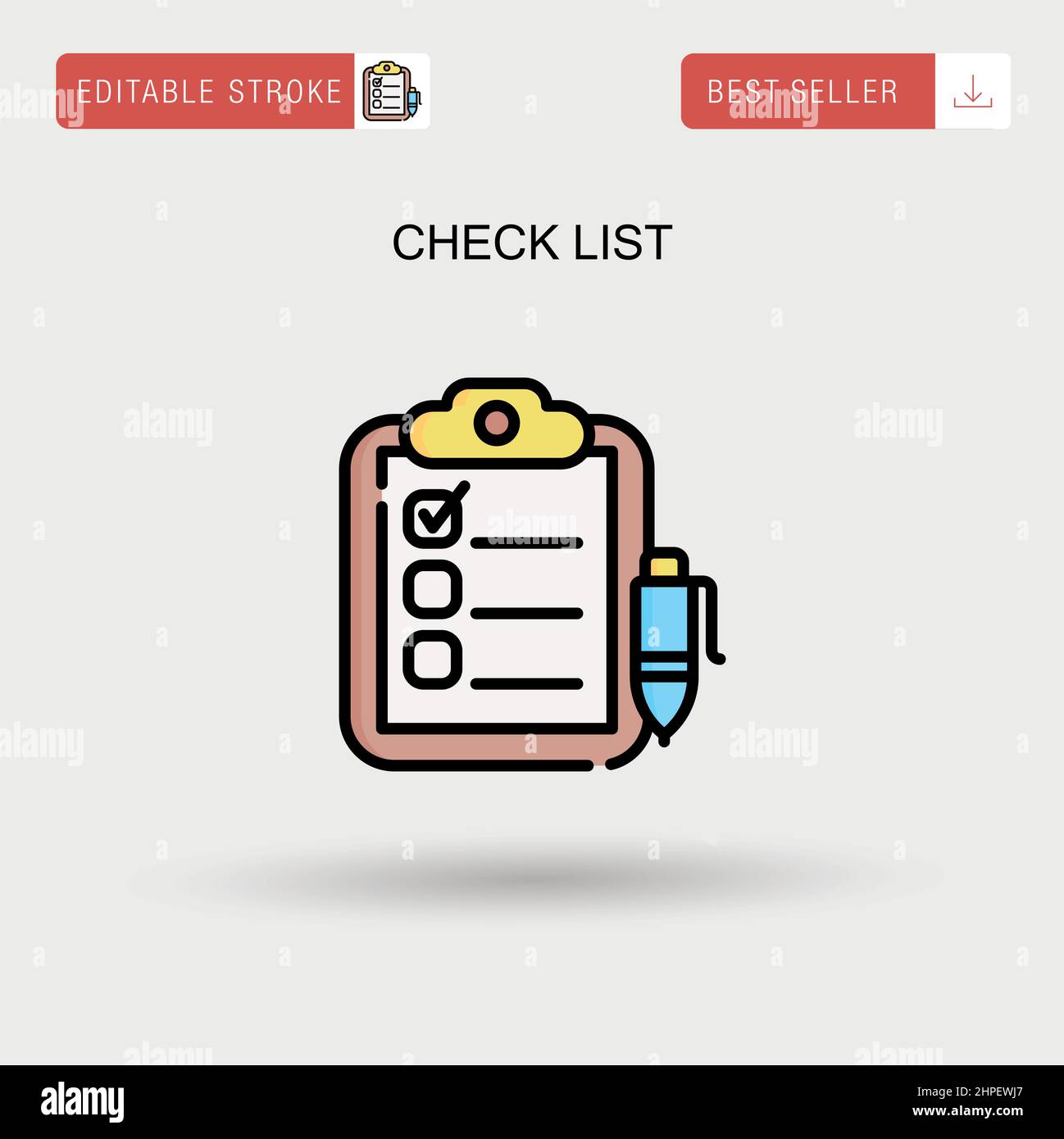 Check list Simple vector icon Stock Vector Image & Art - Alamy