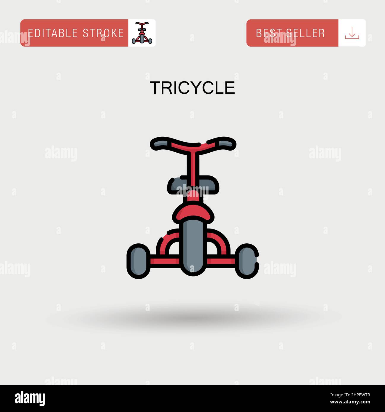 Tricycle Simple vector icon Stock Vector Image & Art - Alamy