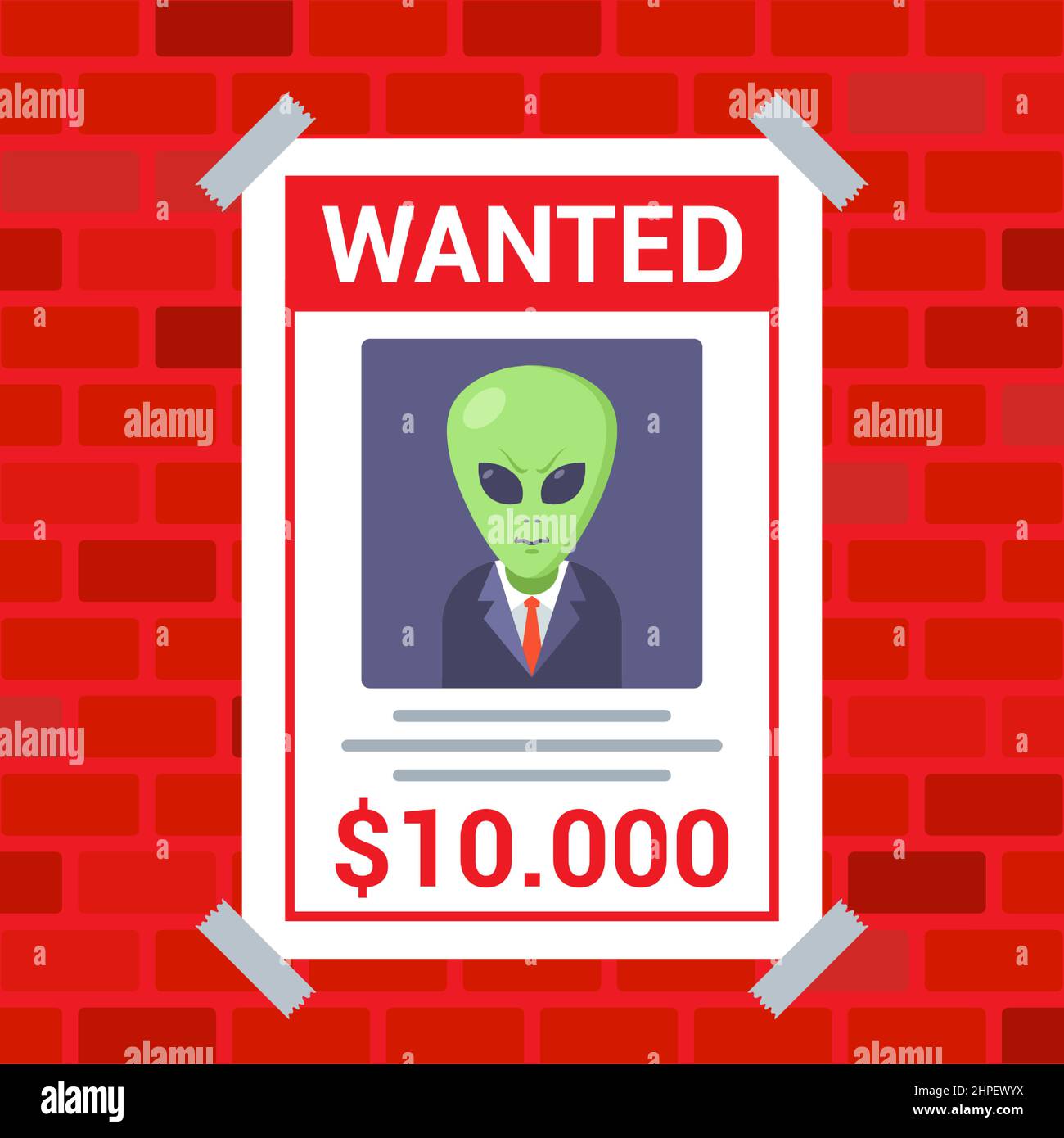 Alien poster on wall Stock Vector Images - Alamy