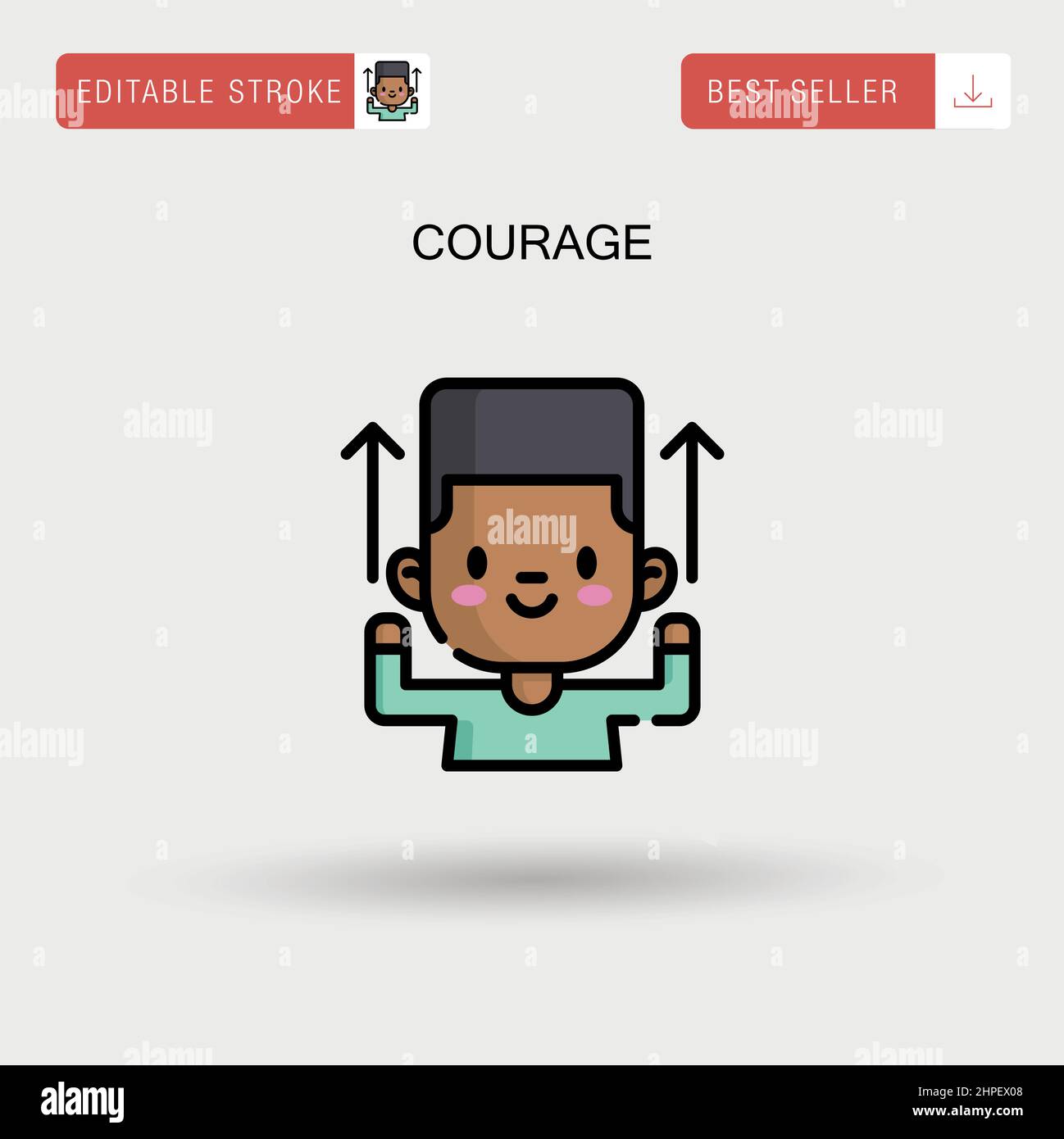Courage Simple vector icon Stock Vector Image & Art - Alamy