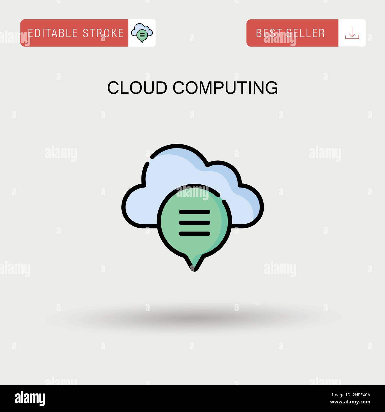 Cloud computing Simple vector icon Stock Vector Image & Art - Alamy