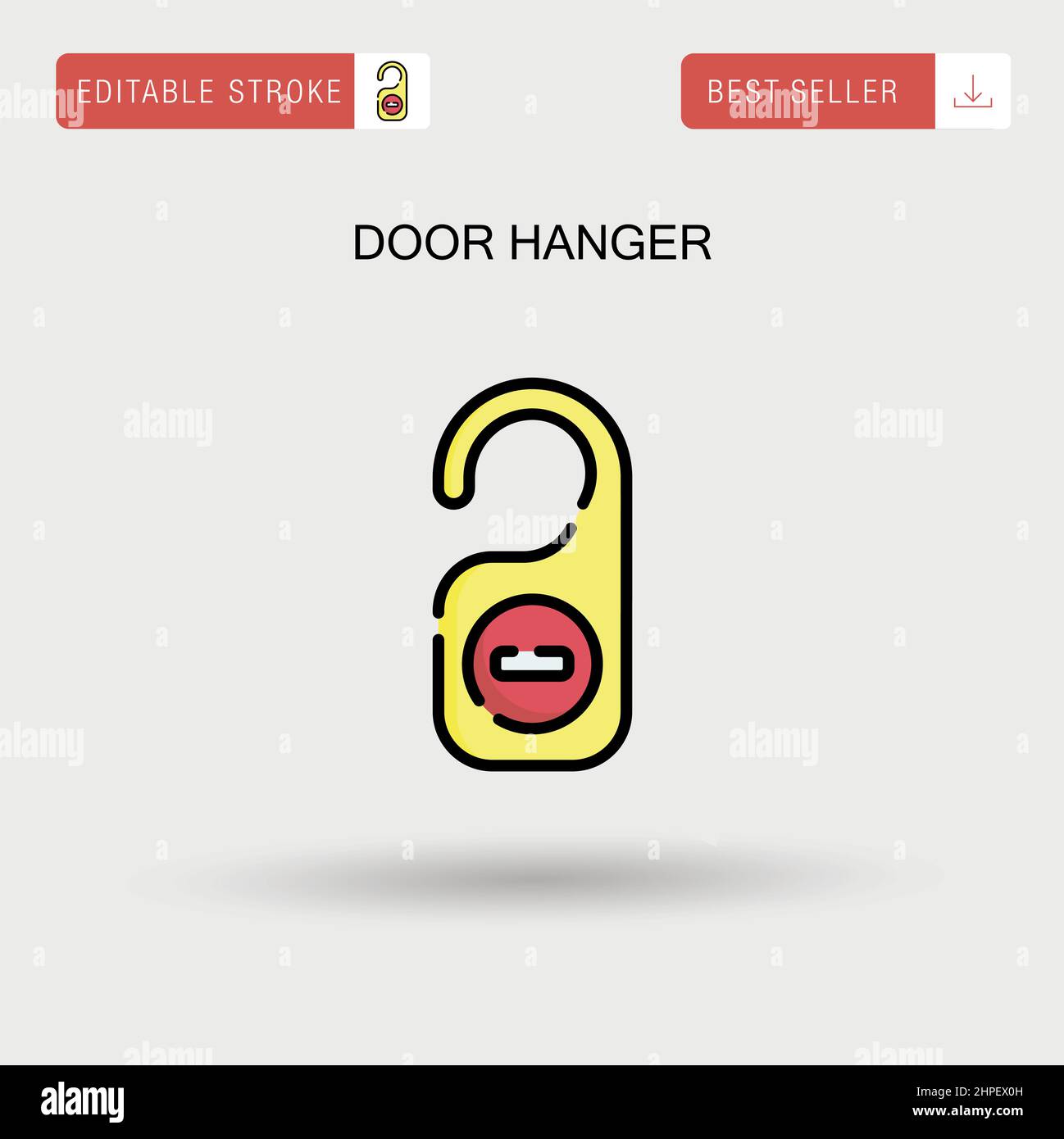 Door hanger Simple vector icon Stock Vector Image & Art - Alamy