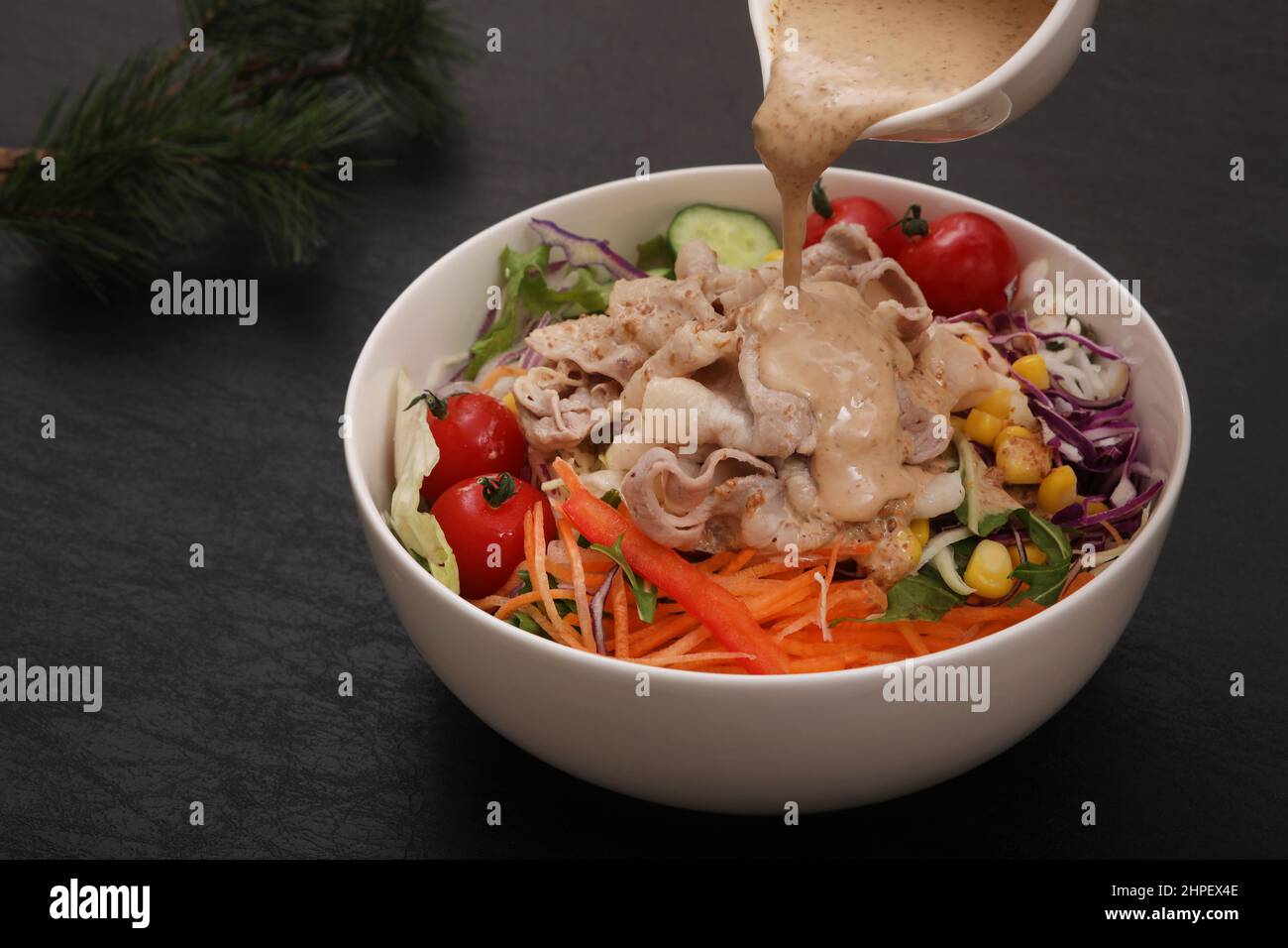 Pork Shabu Shabu Salad Stock Photo - Alamy