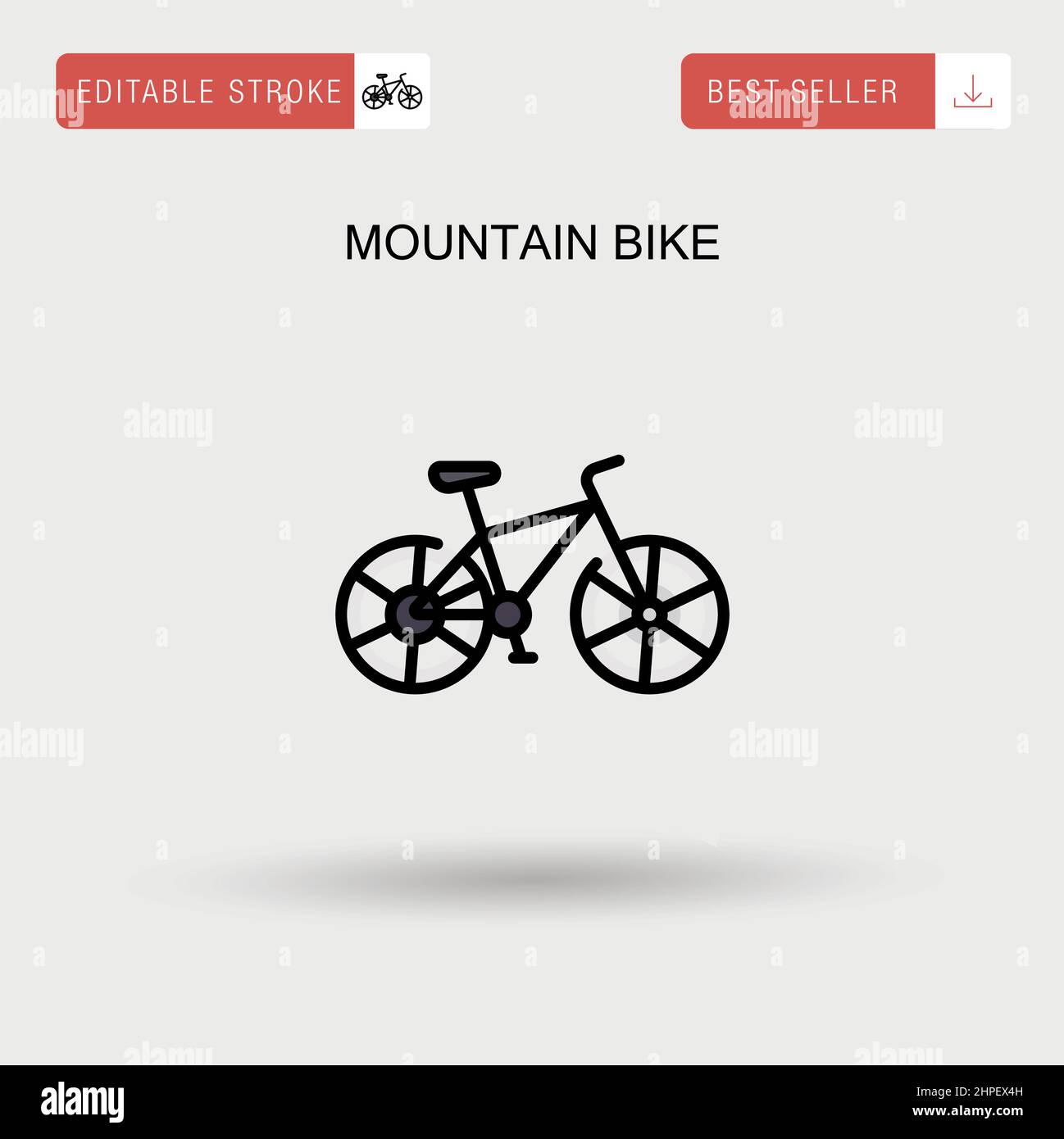 Mountain bike Simple vector icon Stock Vector Image & Art - Alamy