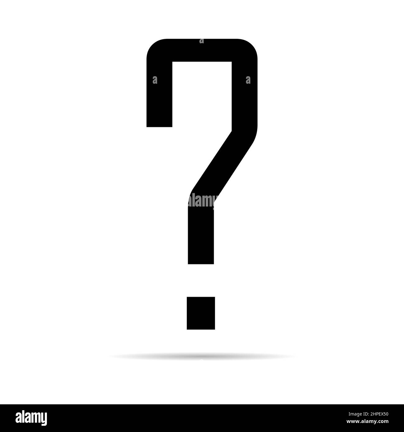 Question icon mark with shadow, help or ask bubble graphic symbol, web ...