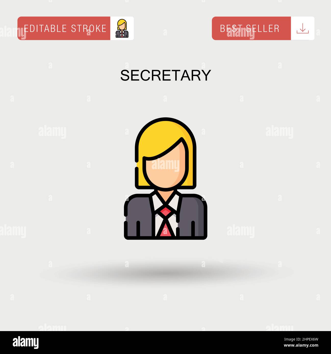 Secretary Simple vector icon Stock Vector Image & Art - Alamy