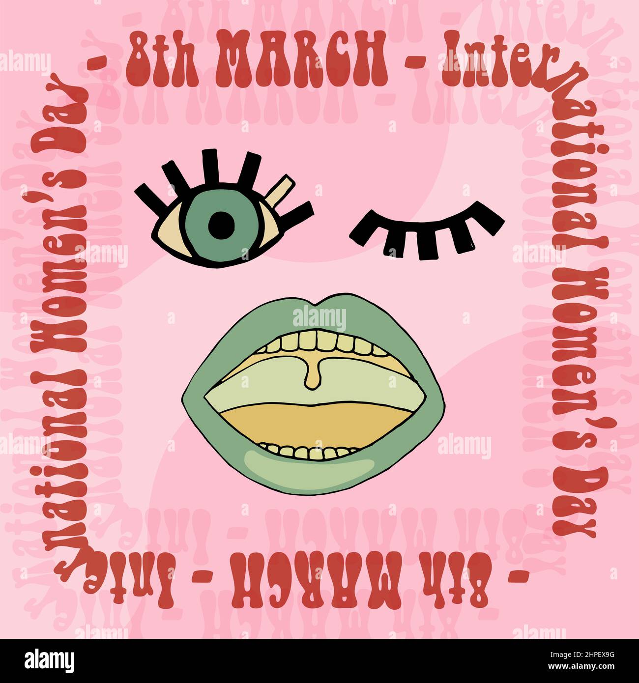 International women’s day. 8th march. The concept of the women's ...