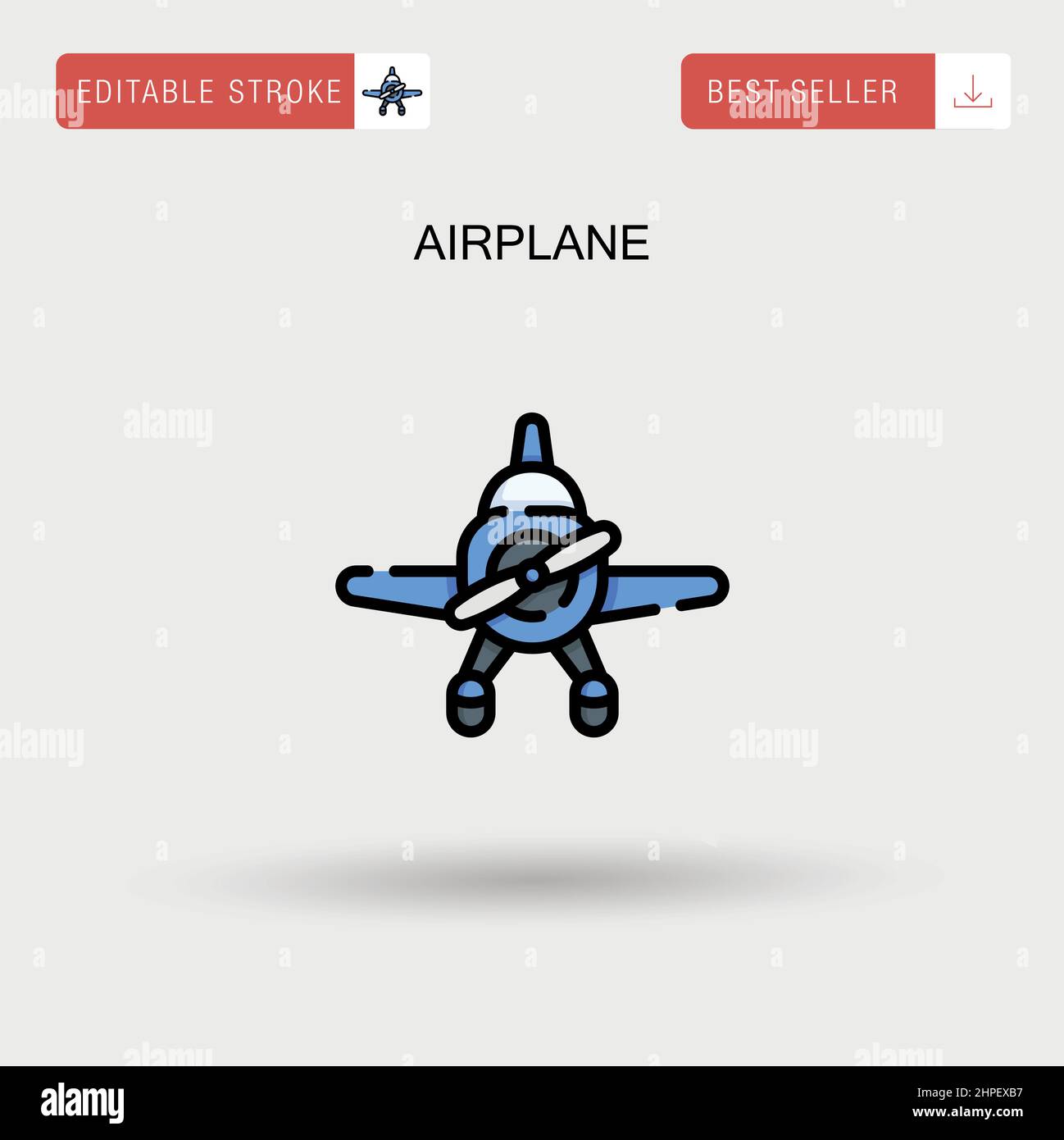Airplane Simple vector icon Stock Vector Image & Art - Alamy
