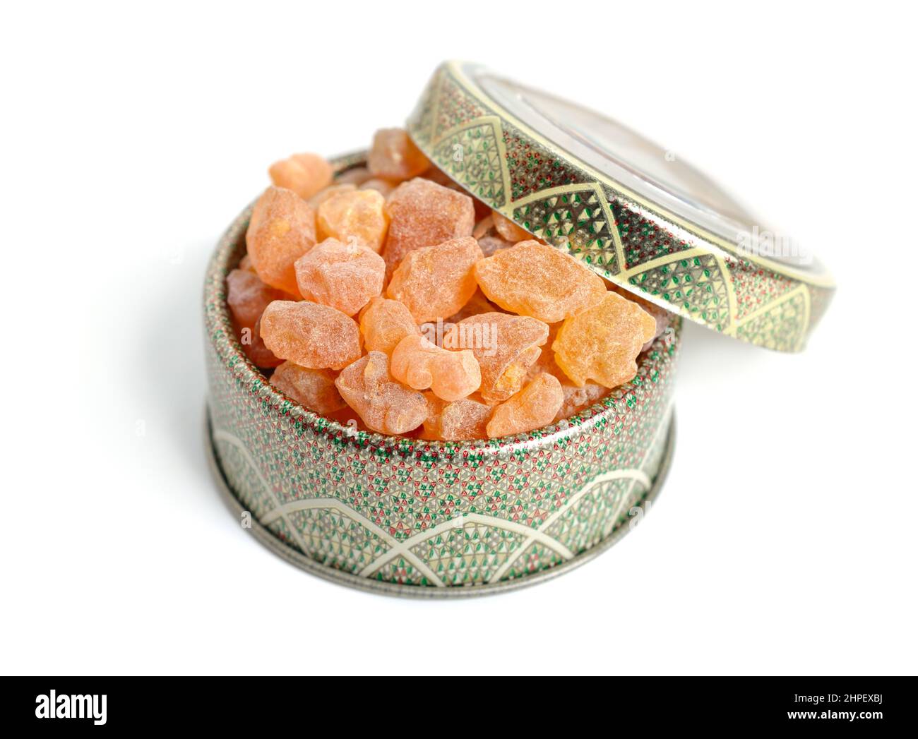 Frankincense, also known as olibanum, is an aromatic resin. Isolated on ...