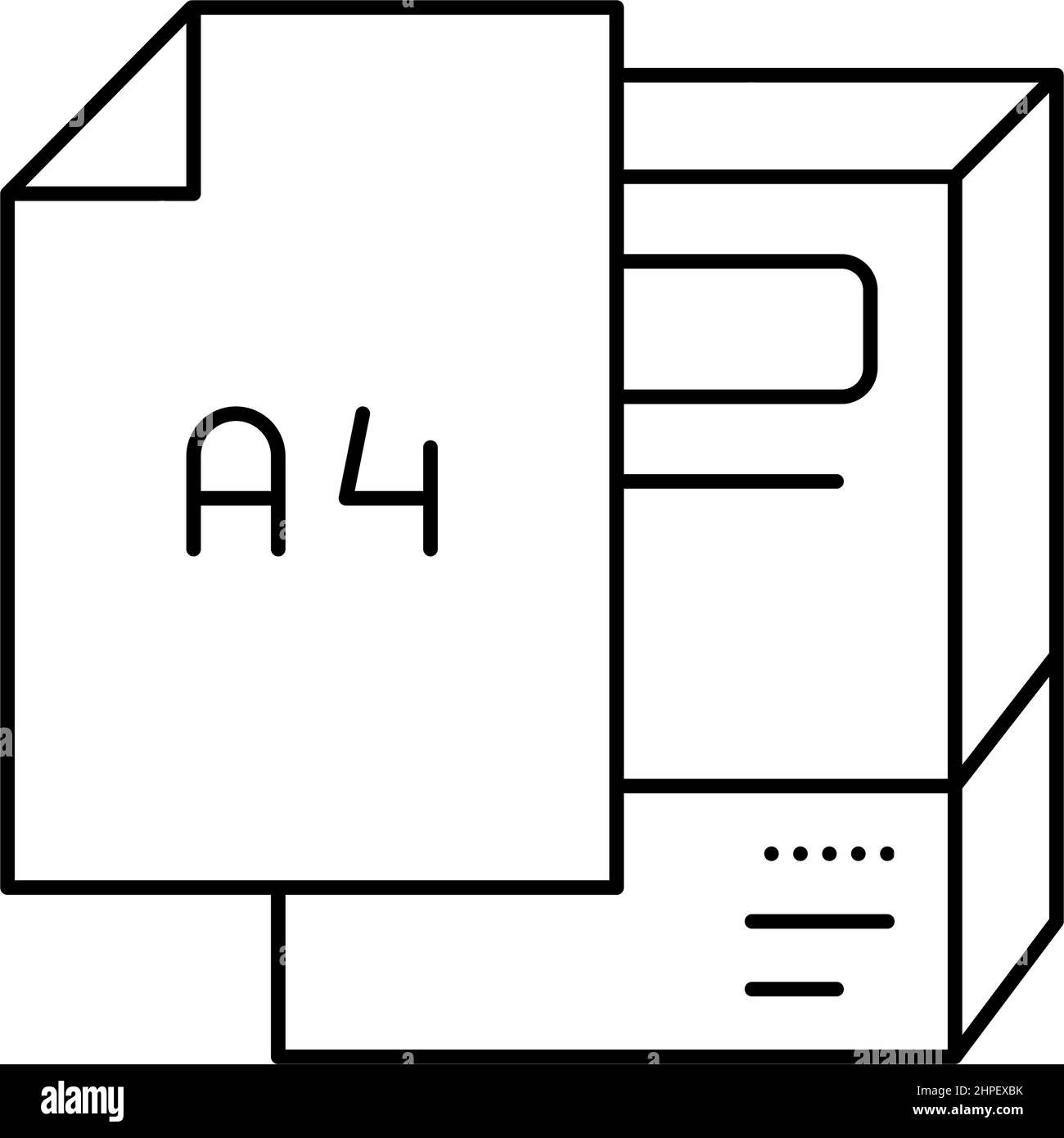 a4 paper format line icon vector illustration Stock Vector Image & Art ...