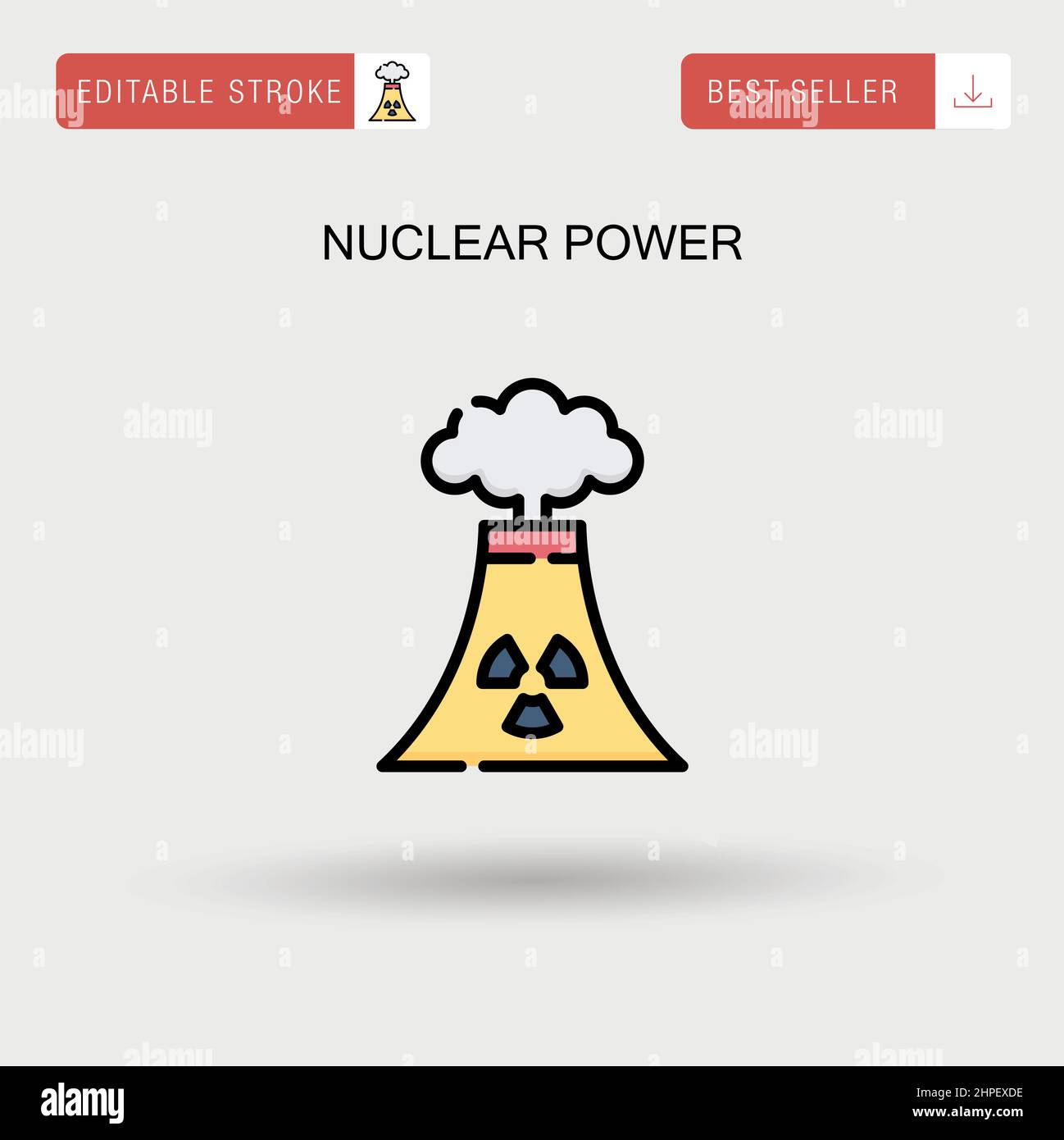 Nuclear power Simple vector icon Stock Vector Image & Art - Alamy