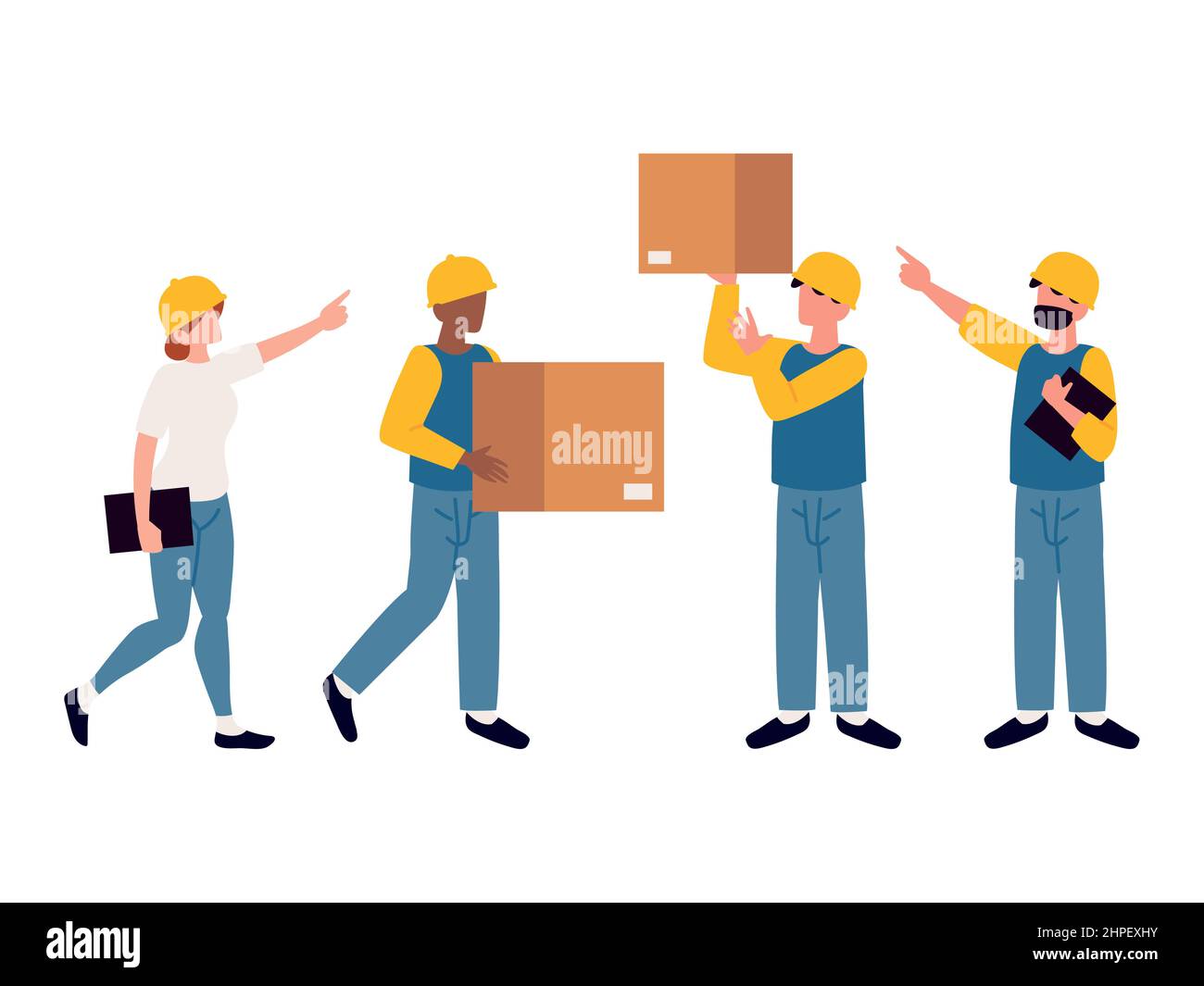 warehouse workers icons Stock Vector Image & Art - Alamy