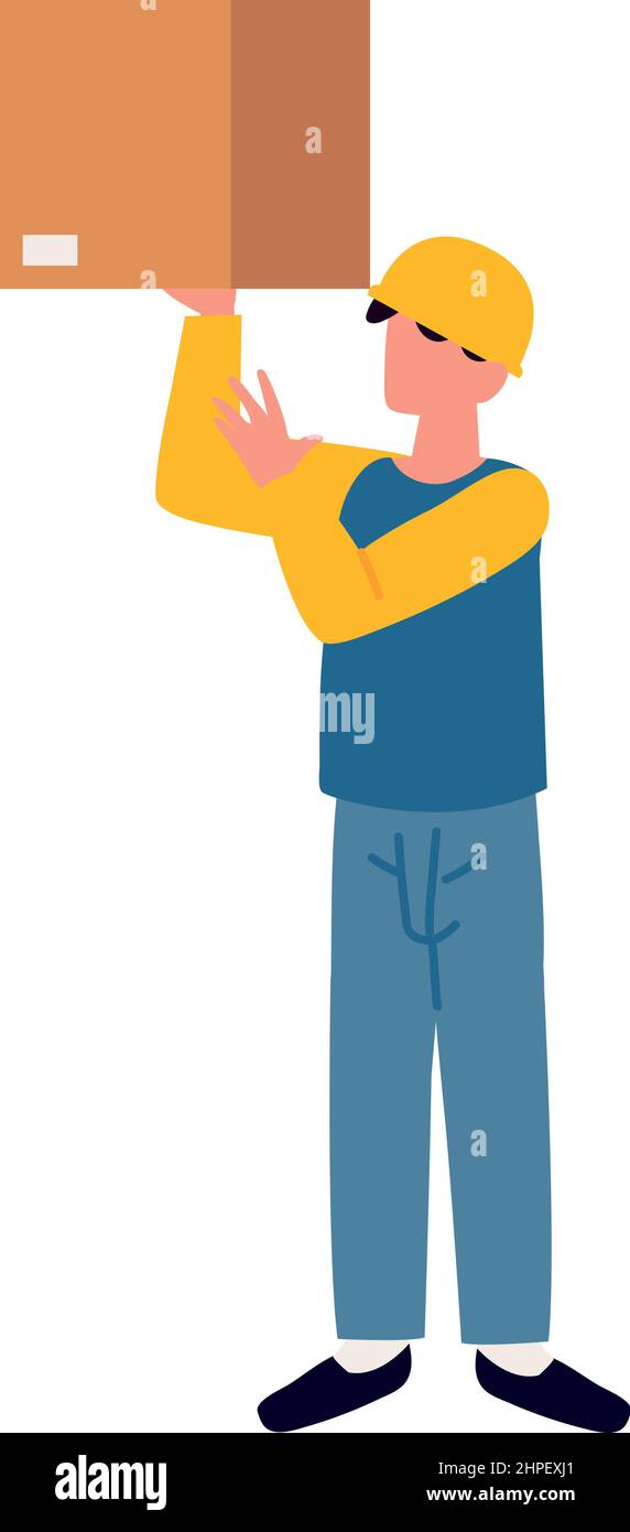 deliveryman hold package Stock Vector Image & Art - Alamy