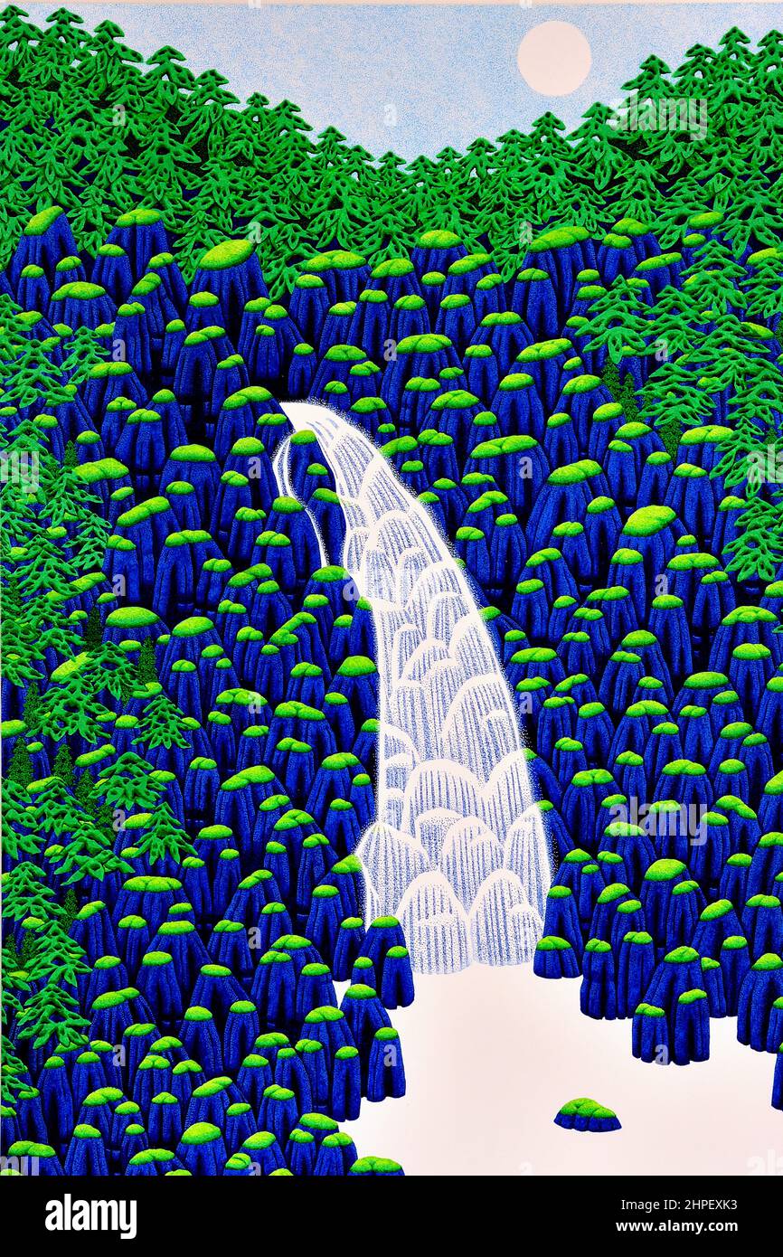 Gathering Water in Forest Stock Photo - Alamy