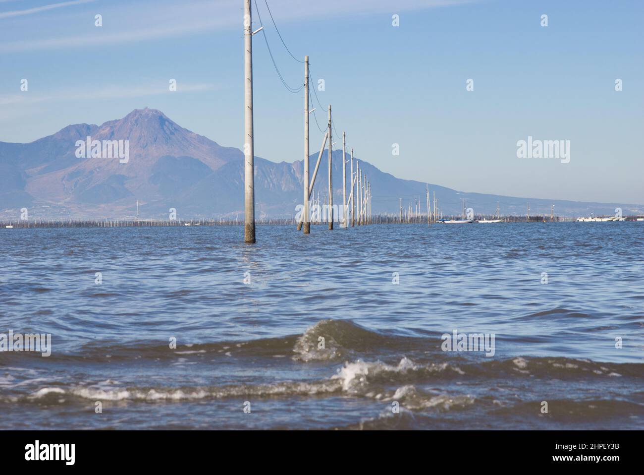 Mt. Unzen fugen and Nagabeta Seabed Road, Kyushu Region, Japan Stock ...