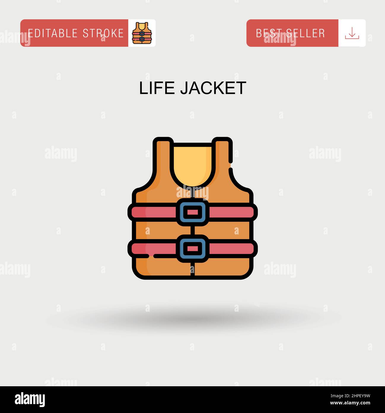 Life jacket Simple vector icon Stock Vector Image & Art - Alamy